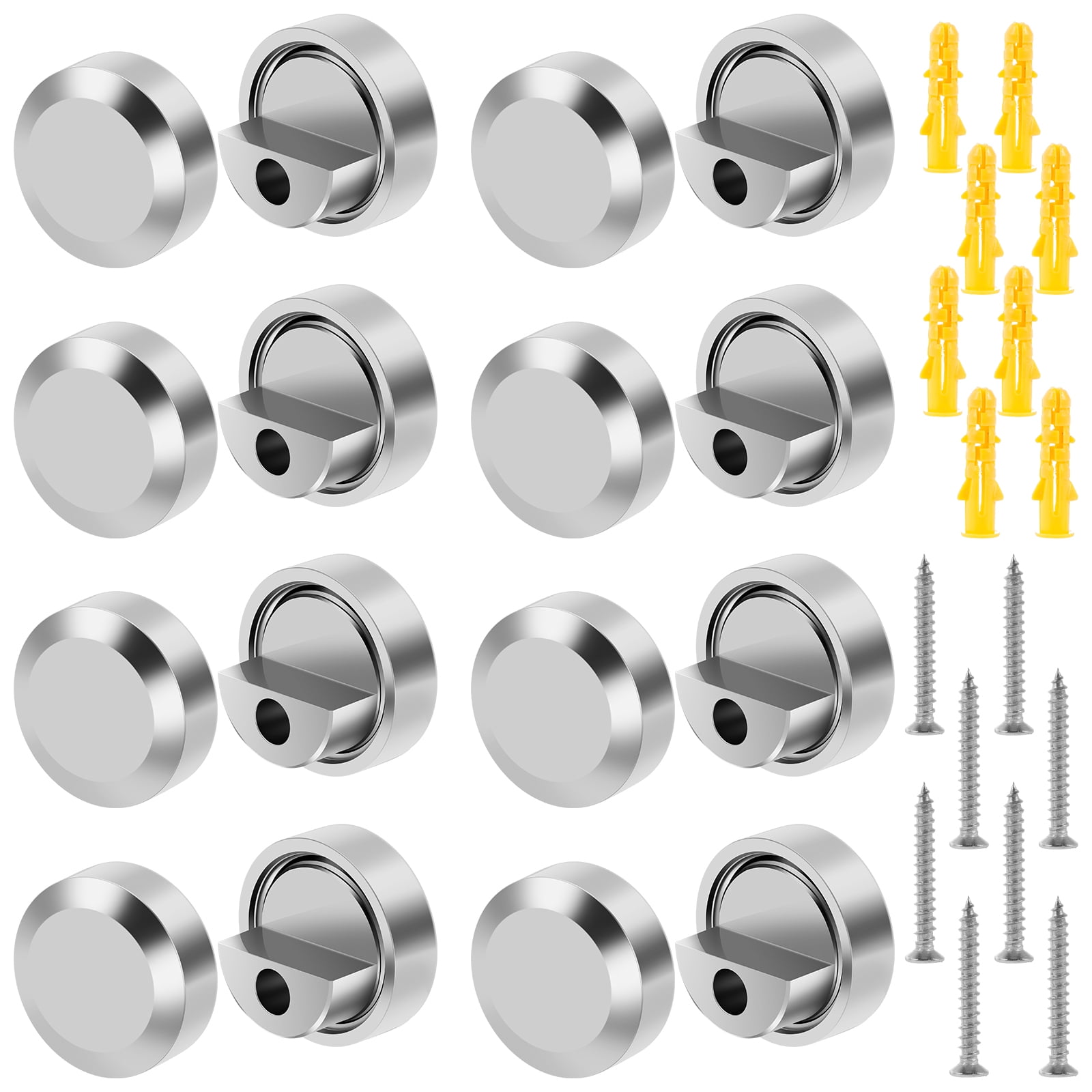 AEVXKHI 32PCS Mirror Clips Solid Round Shape Mirrors Bracket Pretty ...