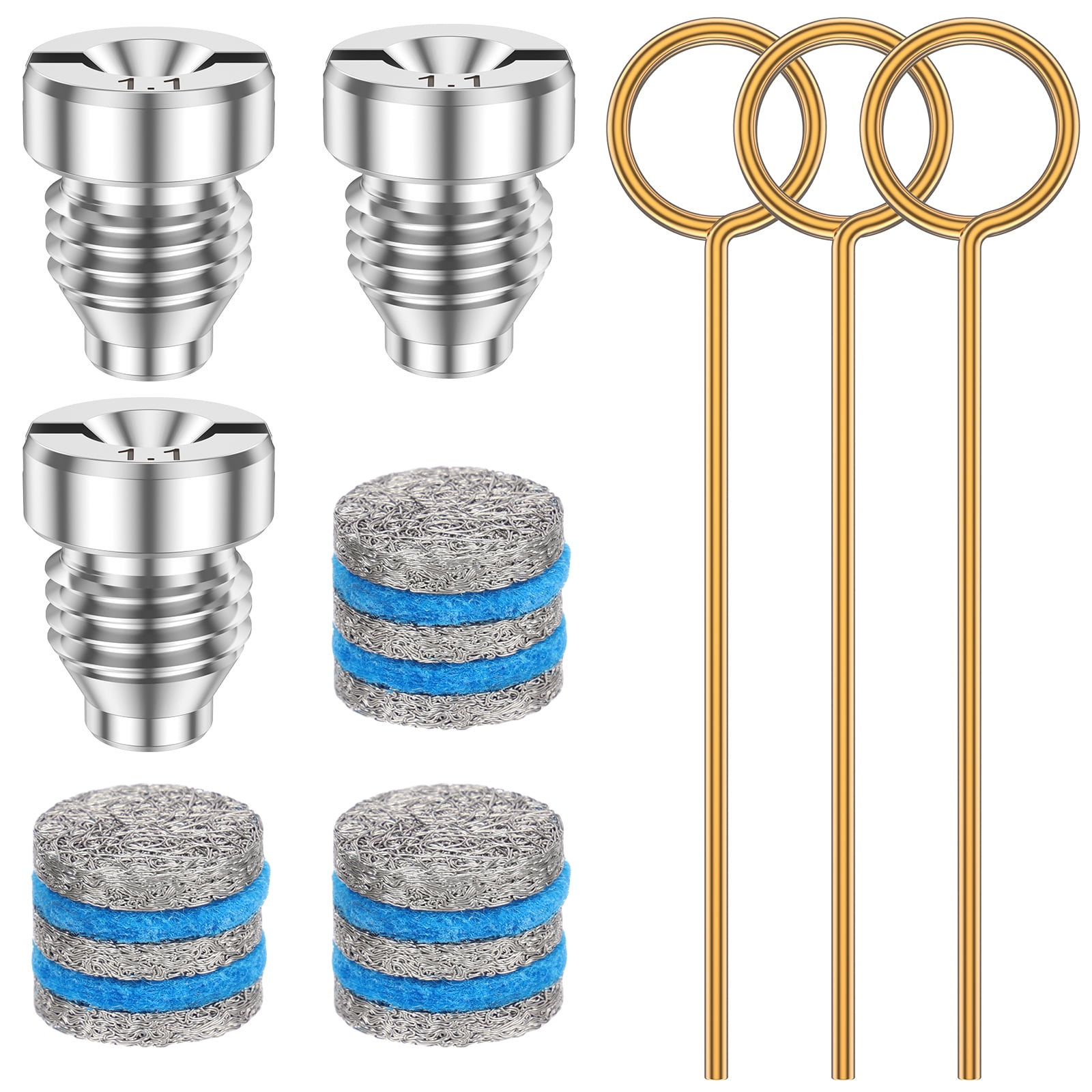 AEVXKHI 3PCS 1.1 mm Stainless Steel Nozzle Tip and Mesh Filter Set ...