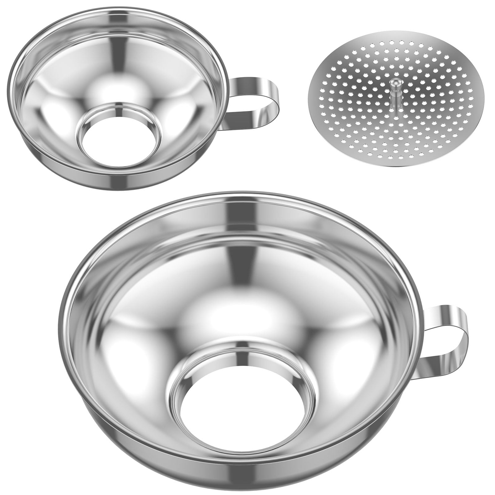 AEVXKHI 3PCS Canning Funnel with Strainer, Stainless Steel Canning ...