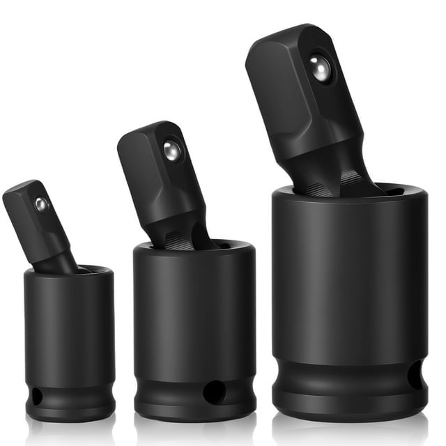 AEVXKHI 3PCS Universal Joint Swivel Socket Adapter Set, 1/4 Inch 3/8 ...