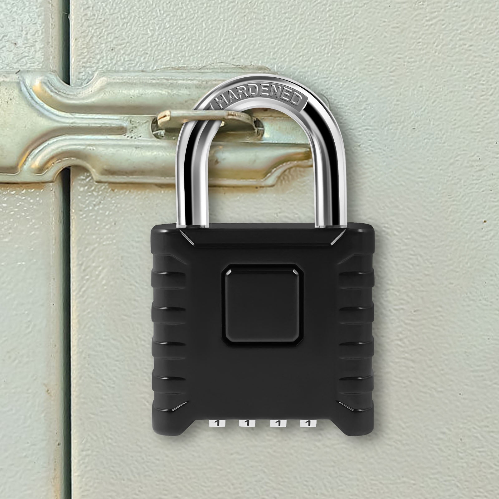 AEVXKHI 4 Digit Combination Lock, Zinc Alloy Code Padlock Resettable ...