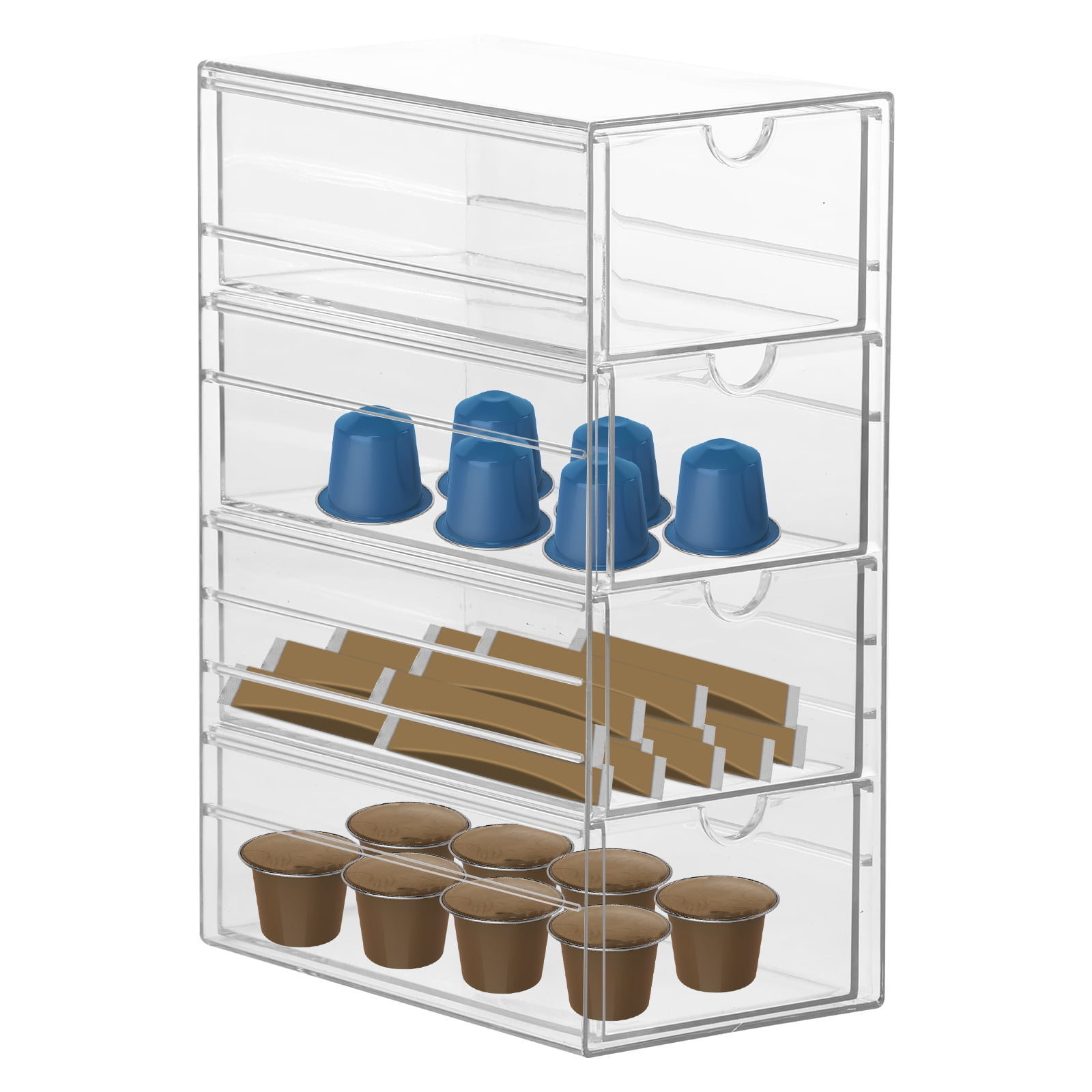 AEVXKHI 4 Drawers Tea Bag Organizer Drawer, Stackable Tea Bag Storage ...