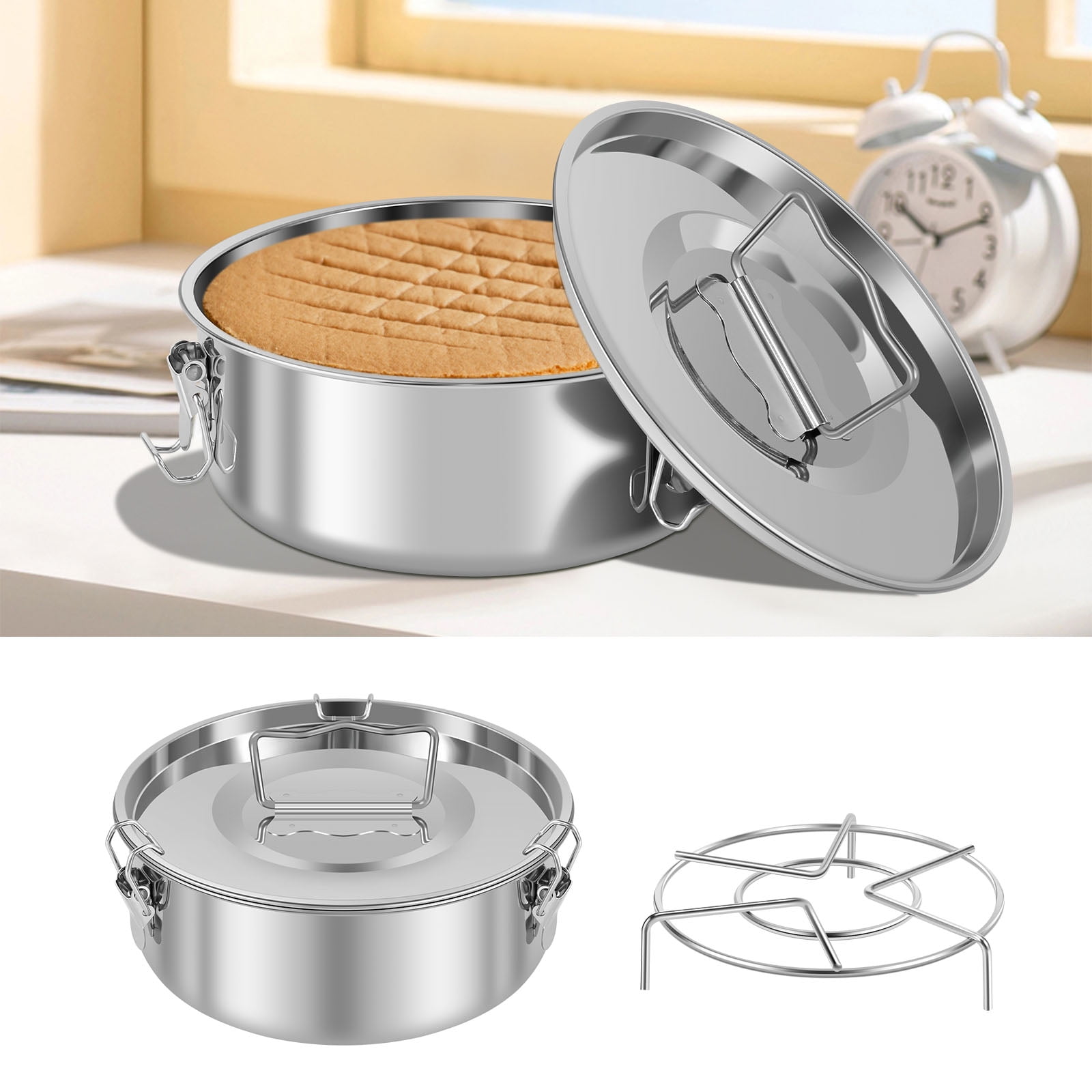 AEVXKHI 4 Sets Round Flan Maker, Flan Pan Mold Flan Making Pot, Flan ...