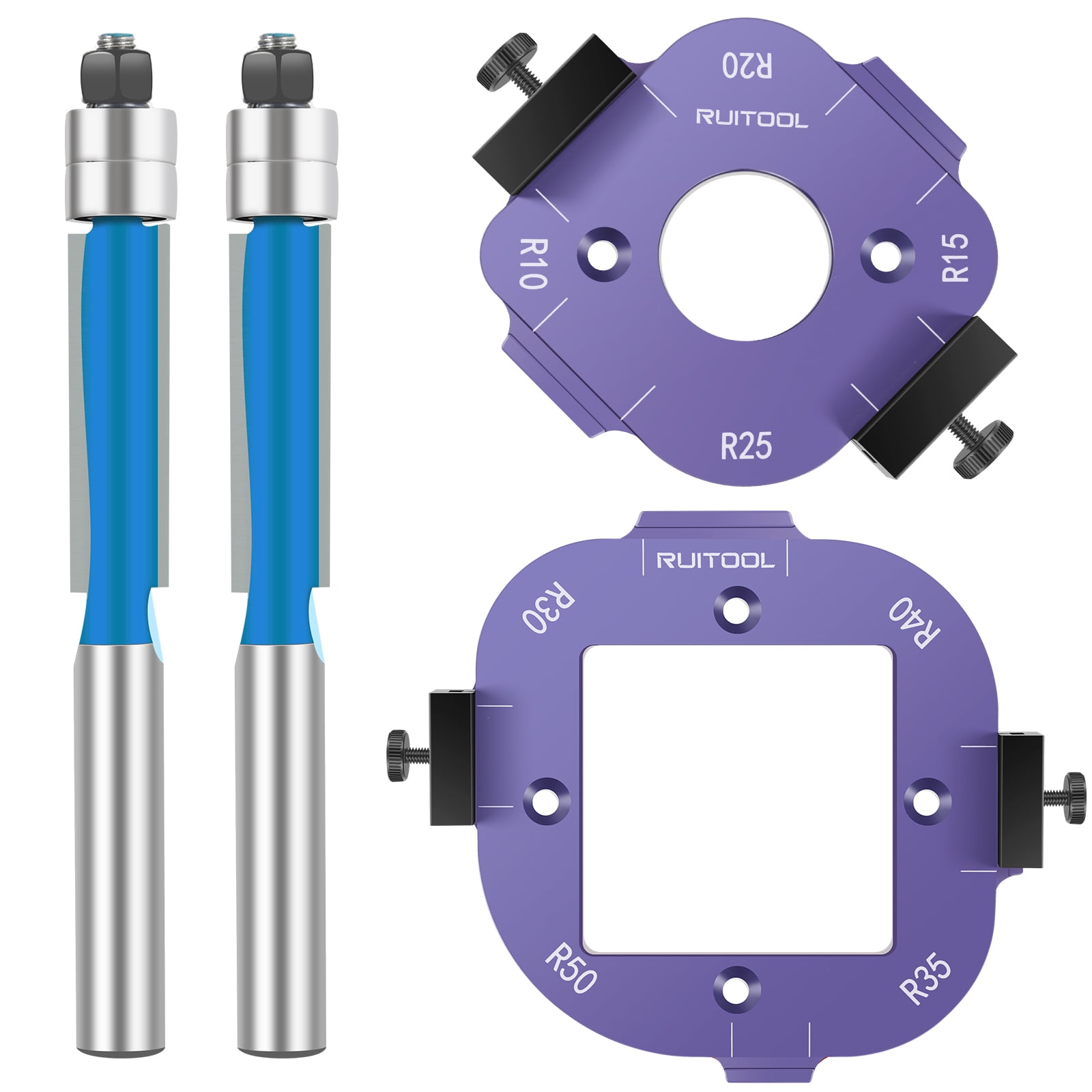 AEVXKHI 4PCS Aluminium Round Corner Router Template, 4 in 1 Corner ...