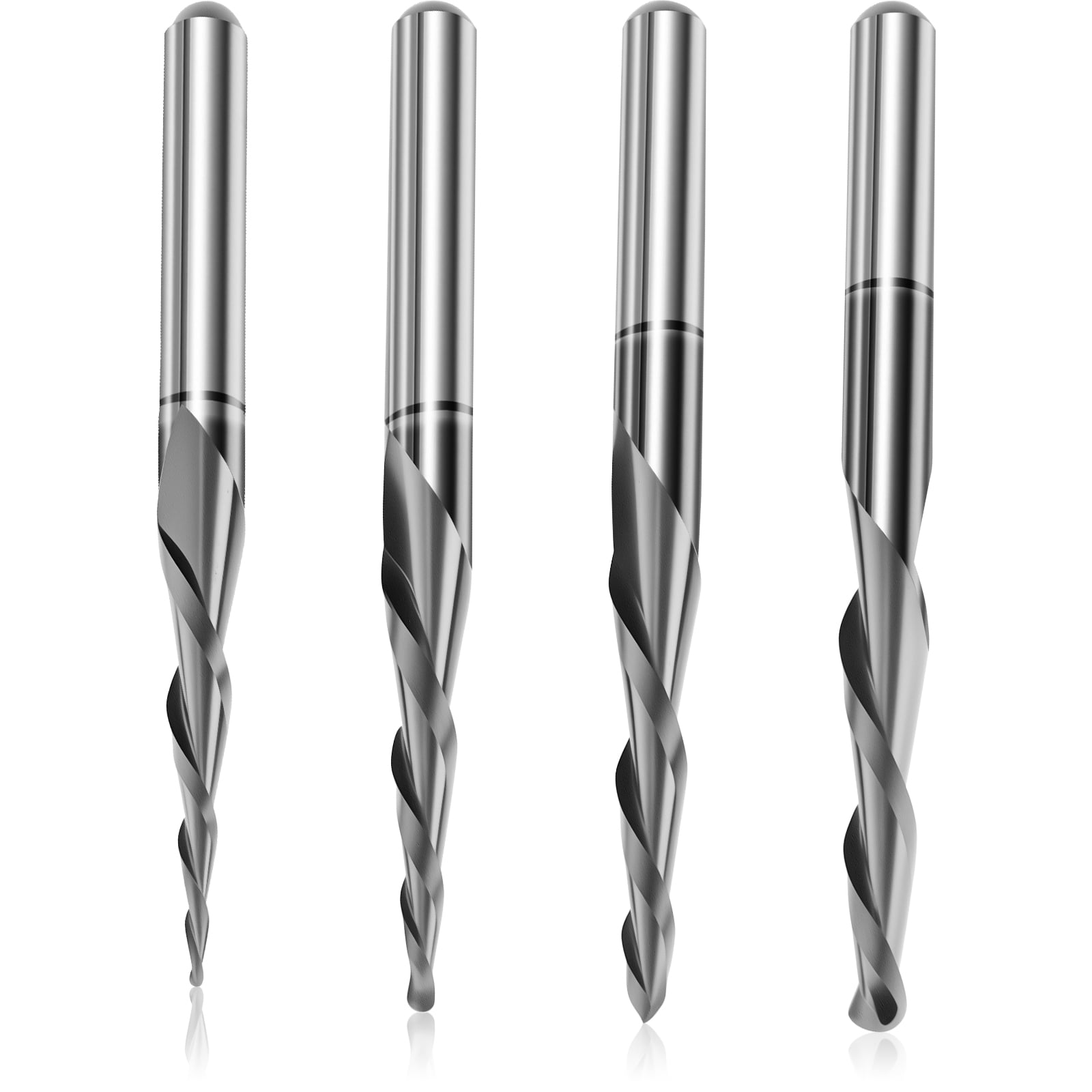 AEVXKHI 4PCS End Mill Bit Set, High Hardness Tungsten Steel Ball Nose ...