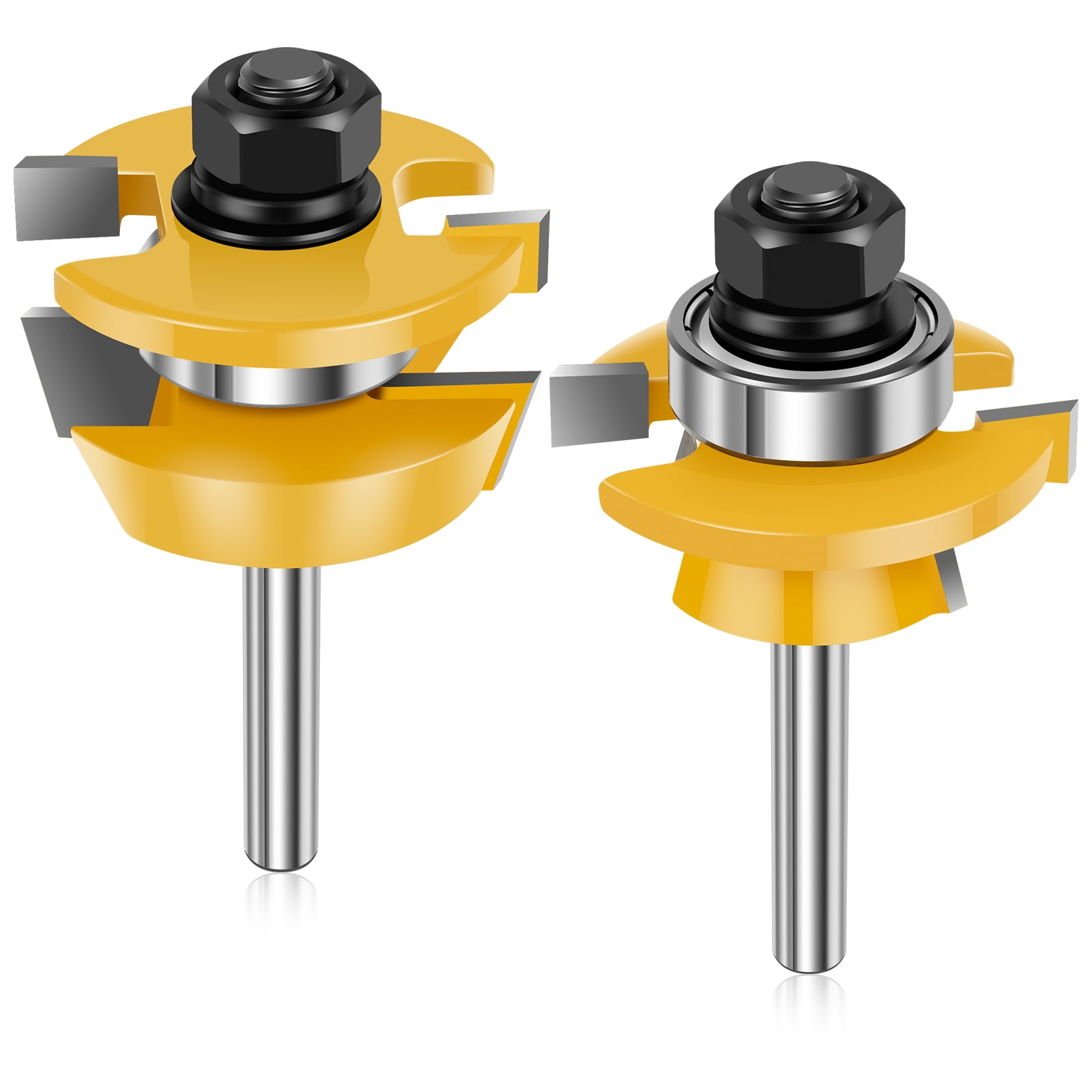 AEVXKHI 4PCS Shaker Rail and Stile Router Bit Set, 1/4 Inch Shank ...