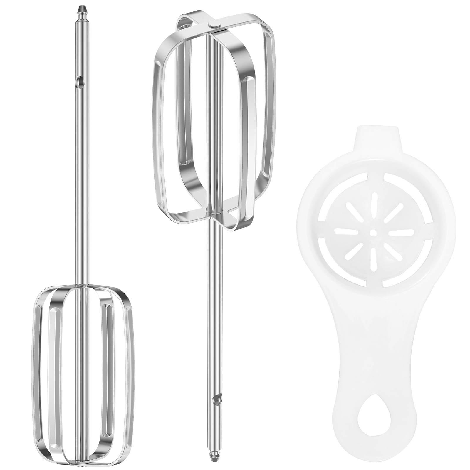AEVXKHI 4PCS Stainless Steel Hand Mixer Attachments with Egg, White ...