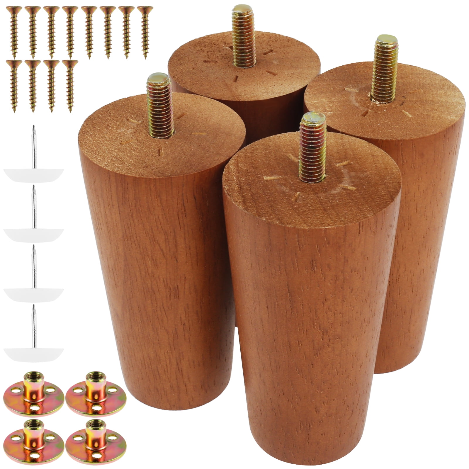 AEVXKHI 4PCS Wood Furniture Legs, Sturdy Sofa Couch Legs, Reliable ...