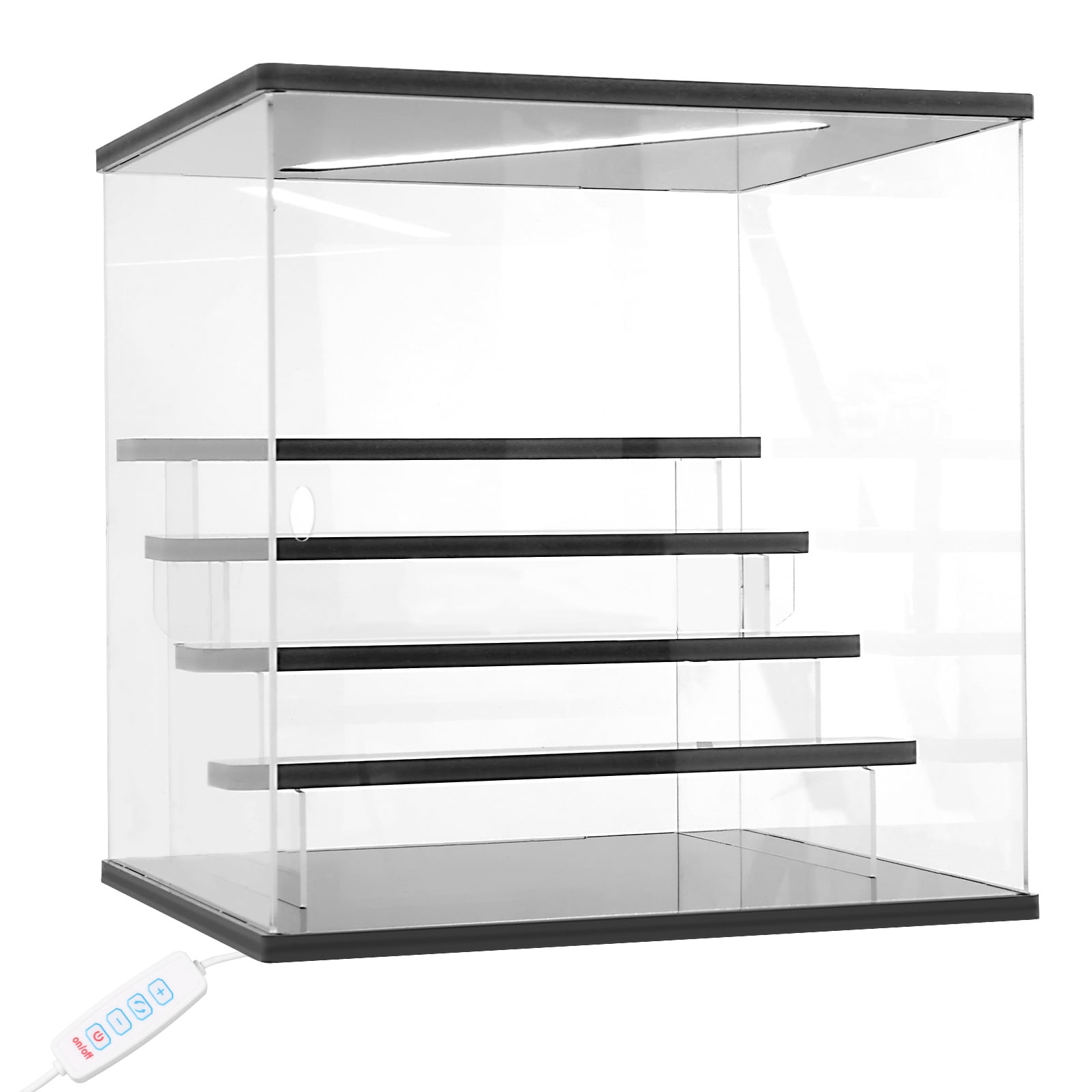 AEVXKHI 5 Layers Acrylic Display Case with LED Light, Easy Assembly ...