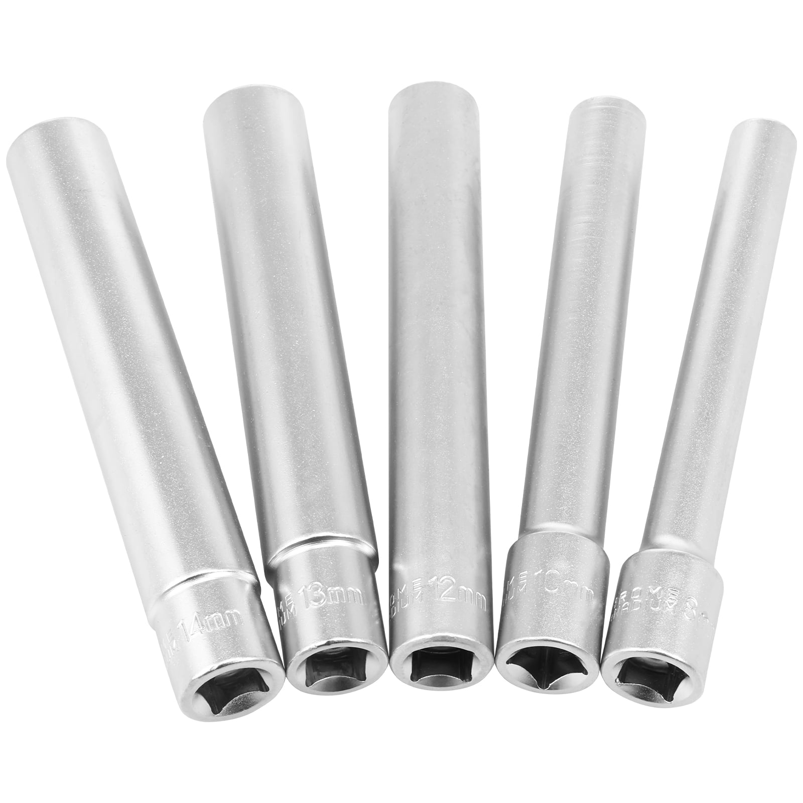 AEVXKHI 5PCS 3/8inch Drive Deep Metric Socket Set, 6 Point Extra Long Impact Sockets, 120MM Cr ...