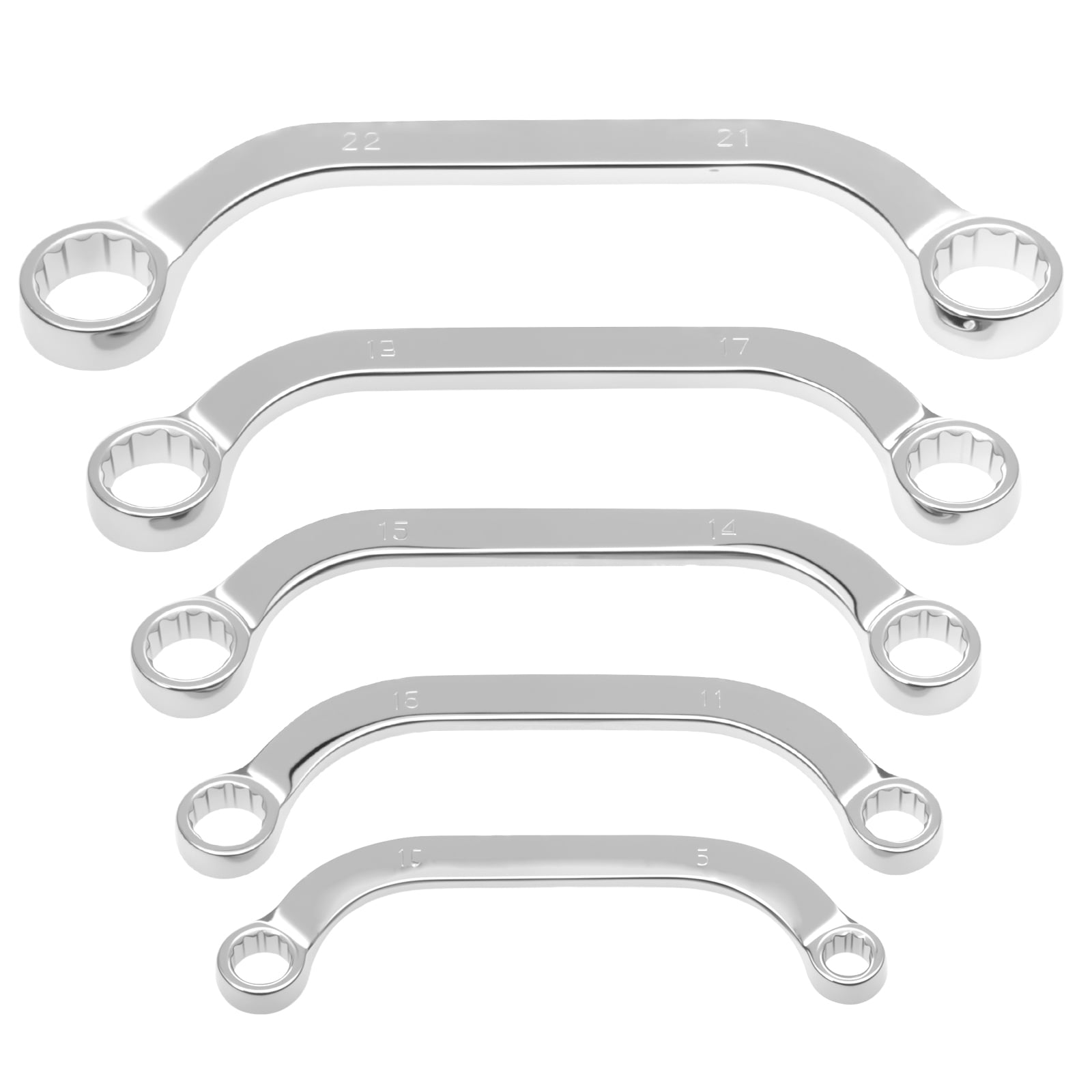 AEVXKHI 5PCS C Shape Wrench, Rustproof Carbon Steel Half Wrench Set ...