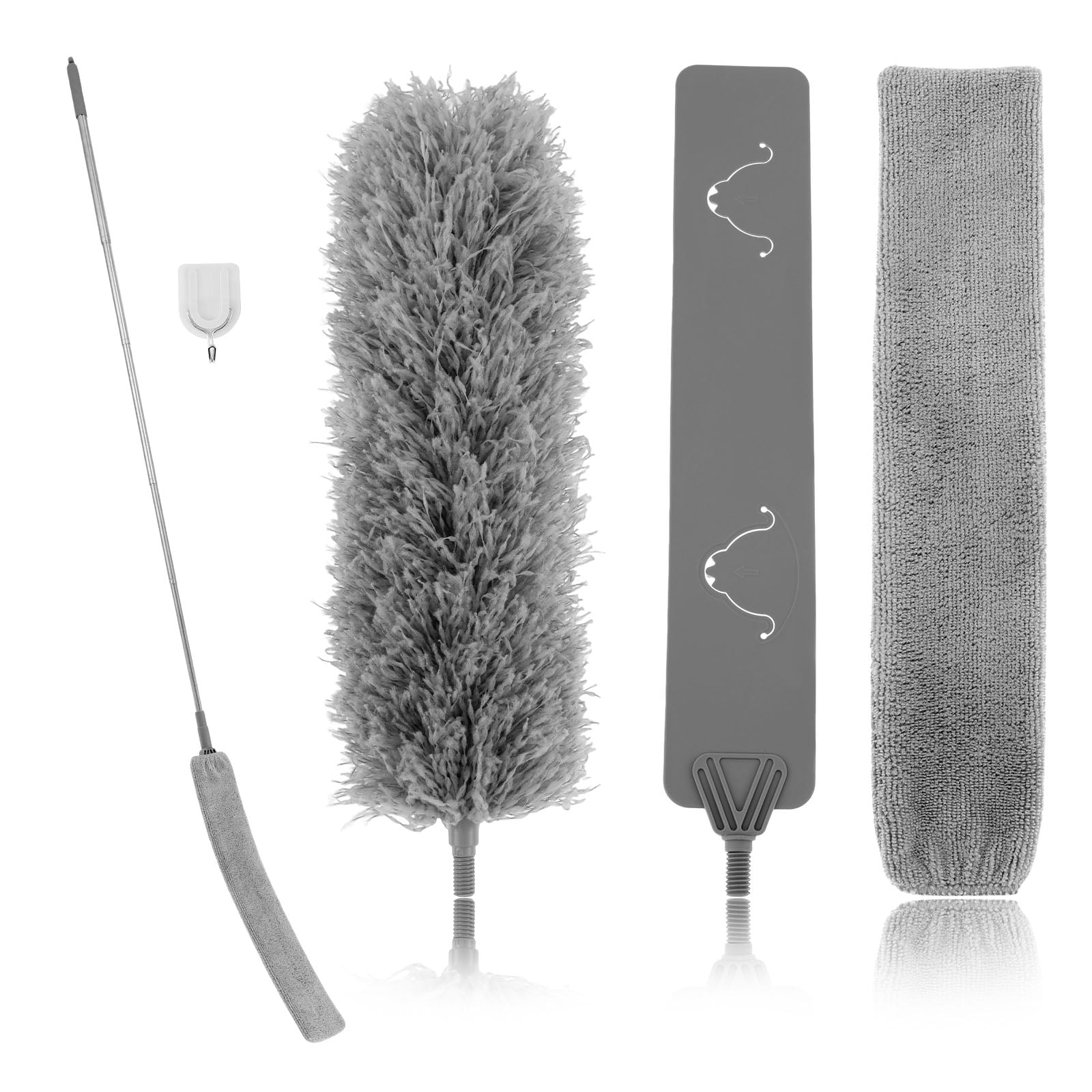 AEVXKHI 5PCS Duster Set with 41-210cm Extension Pole, Reusable Washable ...