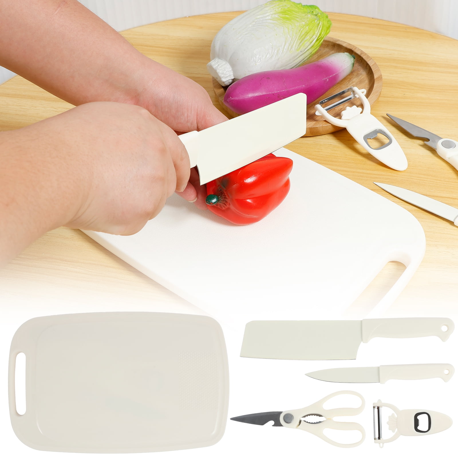 AEVXKHI 5PCS Kitchens Knife Set, Stainless Steel Knife Set with ...