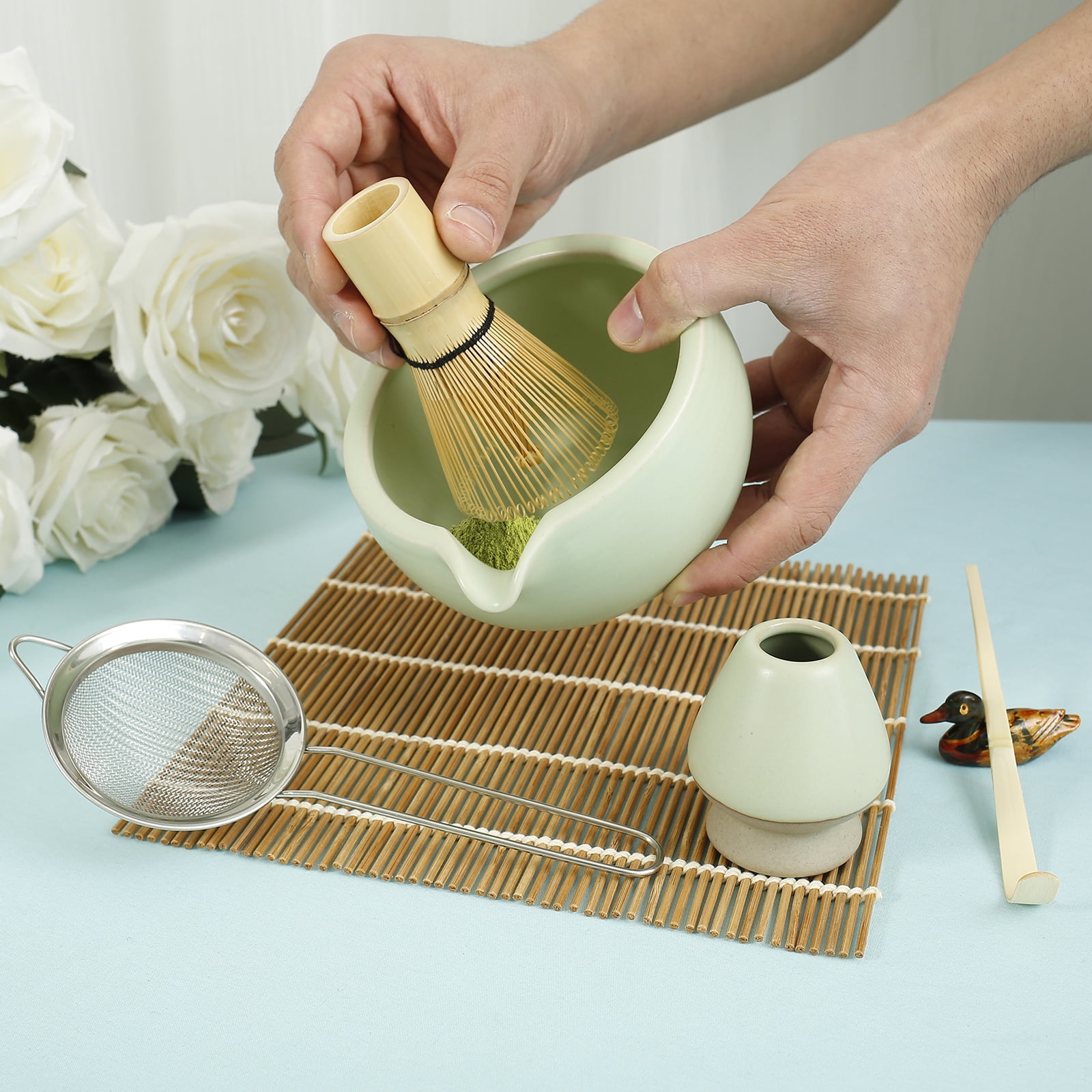 AEVXKHI 6PCS Matcha Set, Complete Matcha Whisk Set, Elegant Tea Set ...