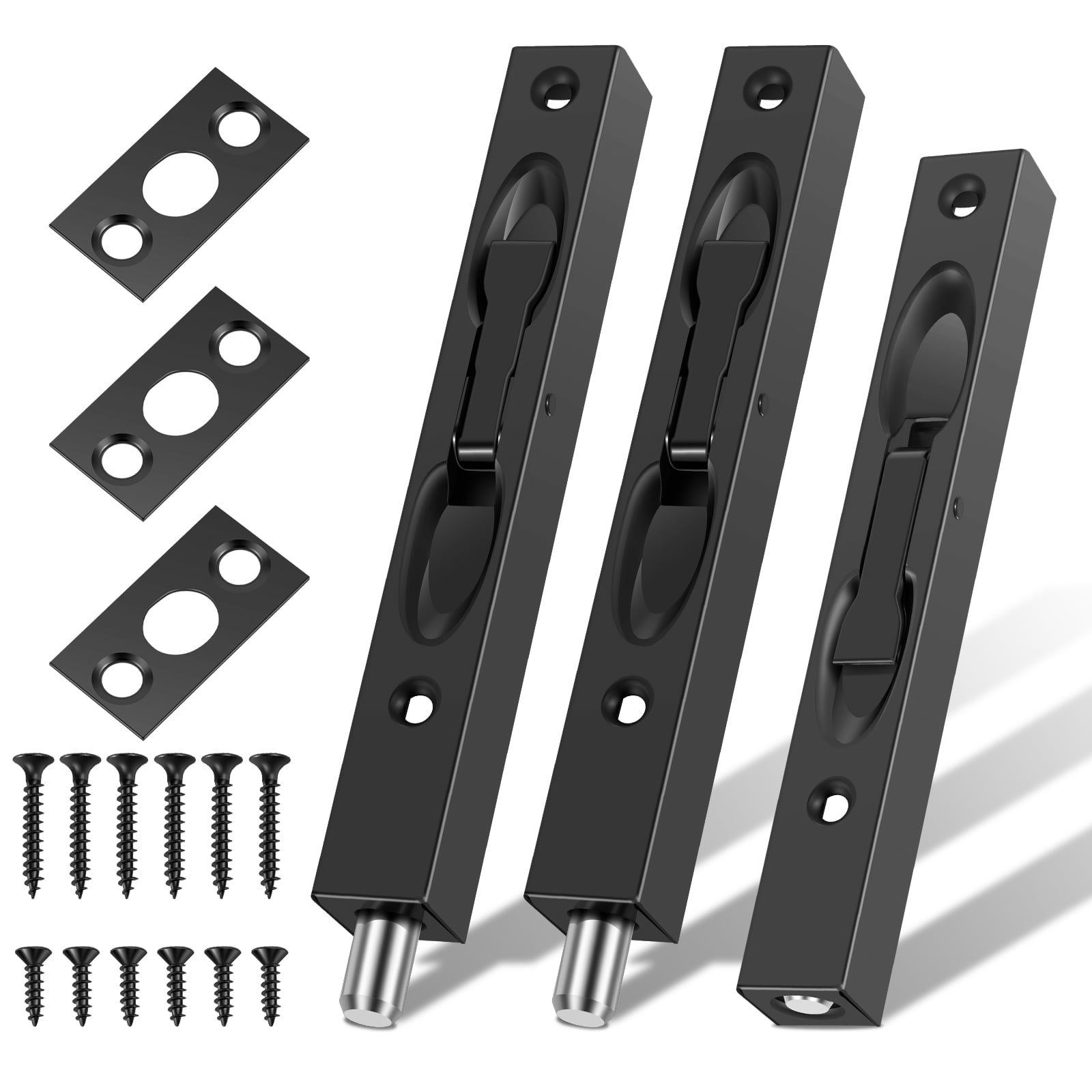 AEVXKHI 6PCS Stainless Steel Bolt Latch with Wide Thick Handle, Bolt ...