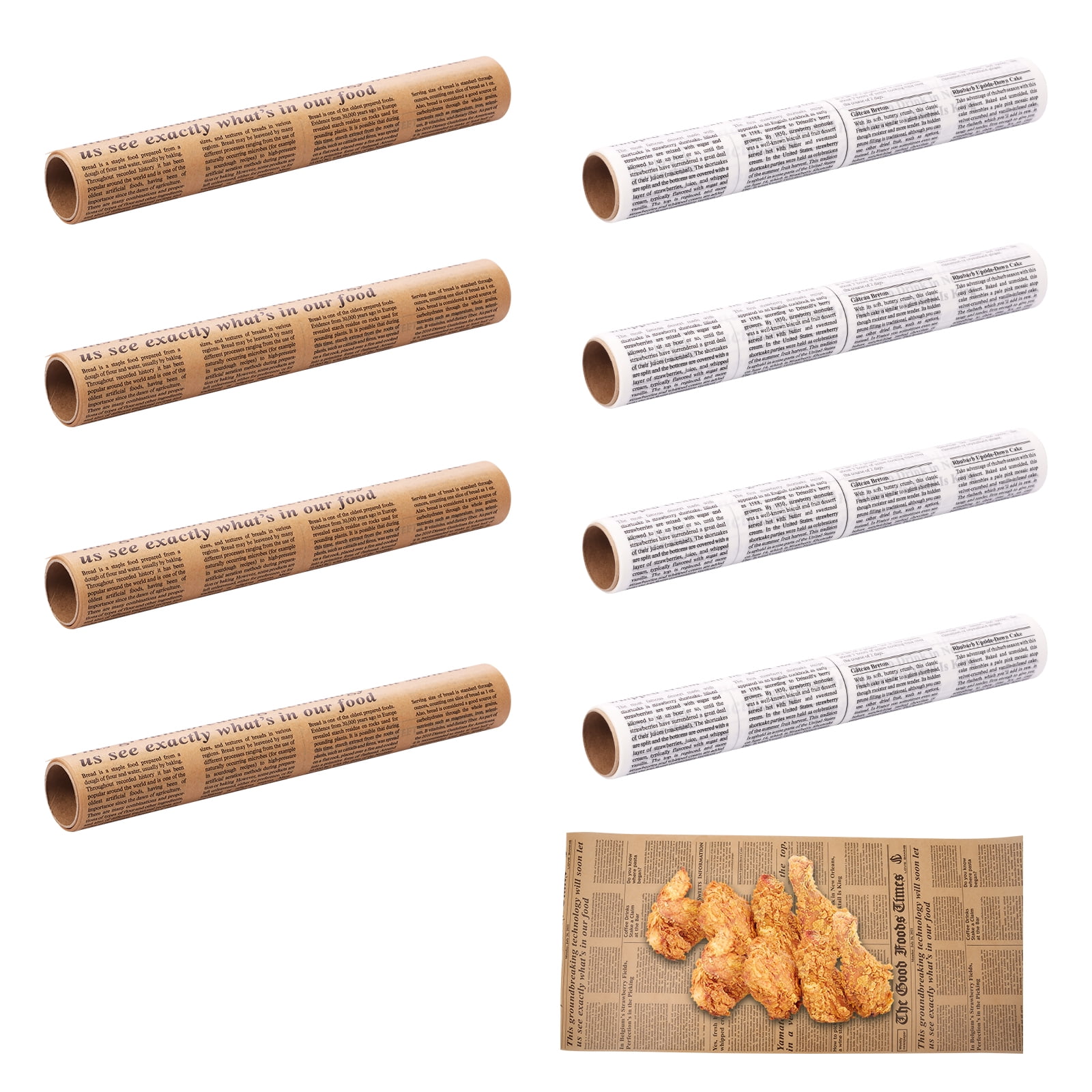 AEVXKHI 8PCS 30x50cm Parchment Paper Roll, 5m Parchment Paper Sheet ...
