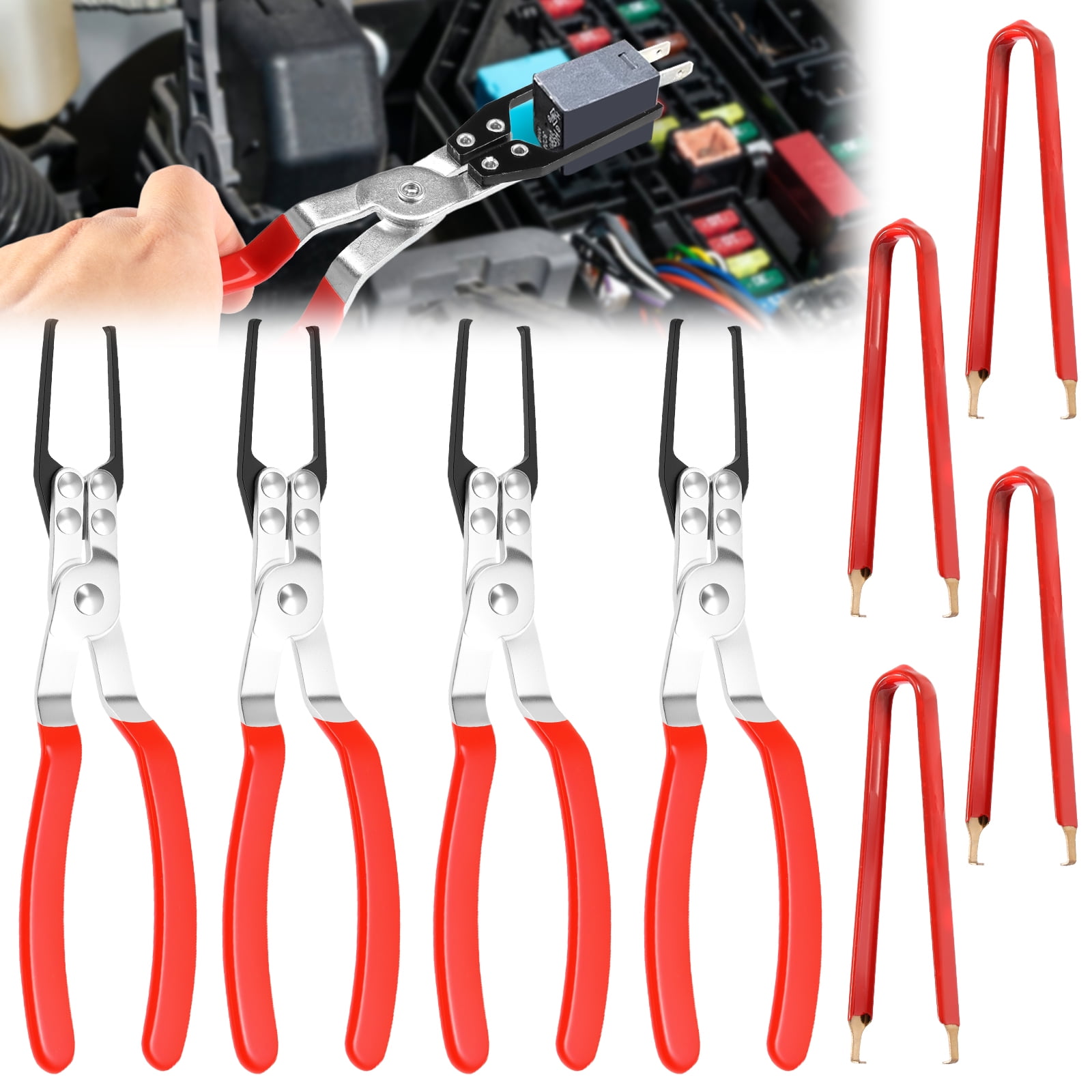 AEVXKHI 8PCS Car Relay Puller Pliers with Ergonomic Handle, Metal Fuse ...