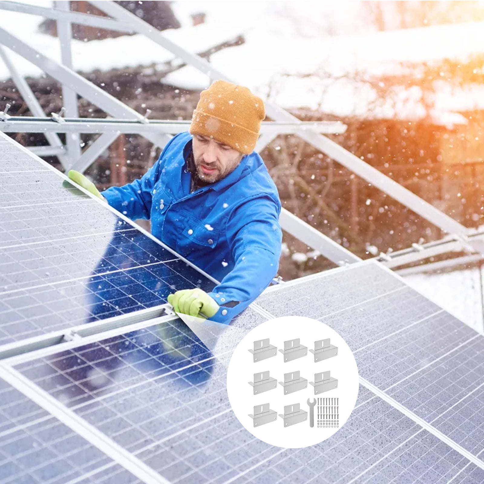 AEVXKHI 8PCS Solar Panel Mounting Z Brackets Aluminum Alloy Solar Panel ...