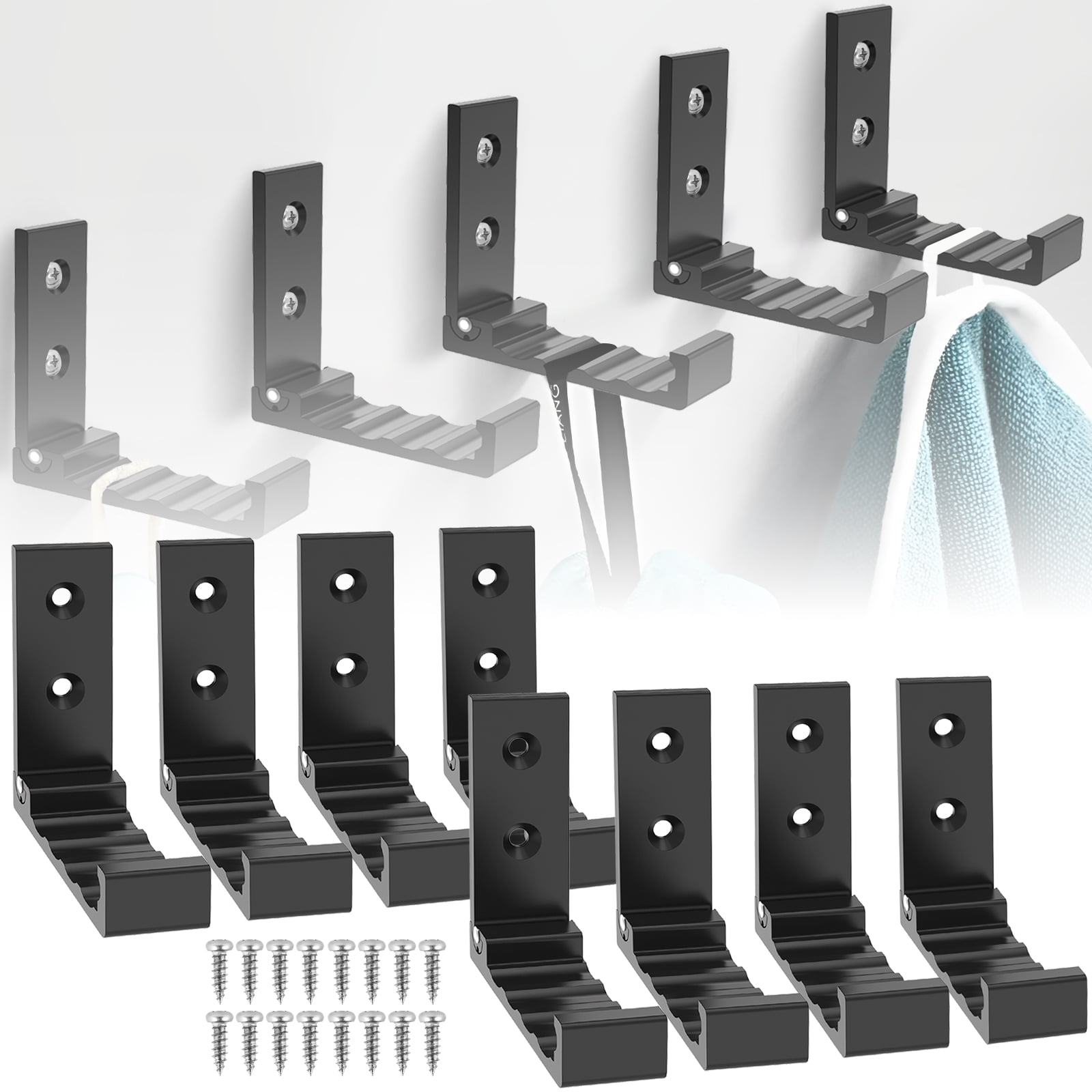 AEVXKHI 8PCS Wall Mounted Foldable Hook, Aluminium Wall Folding Hooks ...