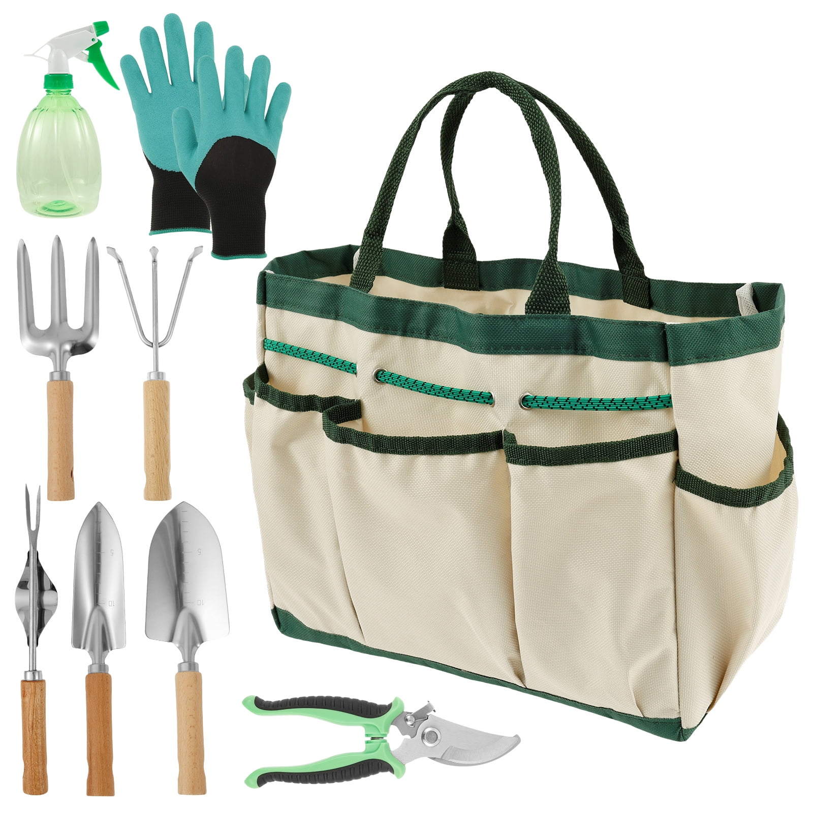 AEVXKHI 9 Piece Gardening Hand Tools Kit, Waterproof Sturdy Stainless ...