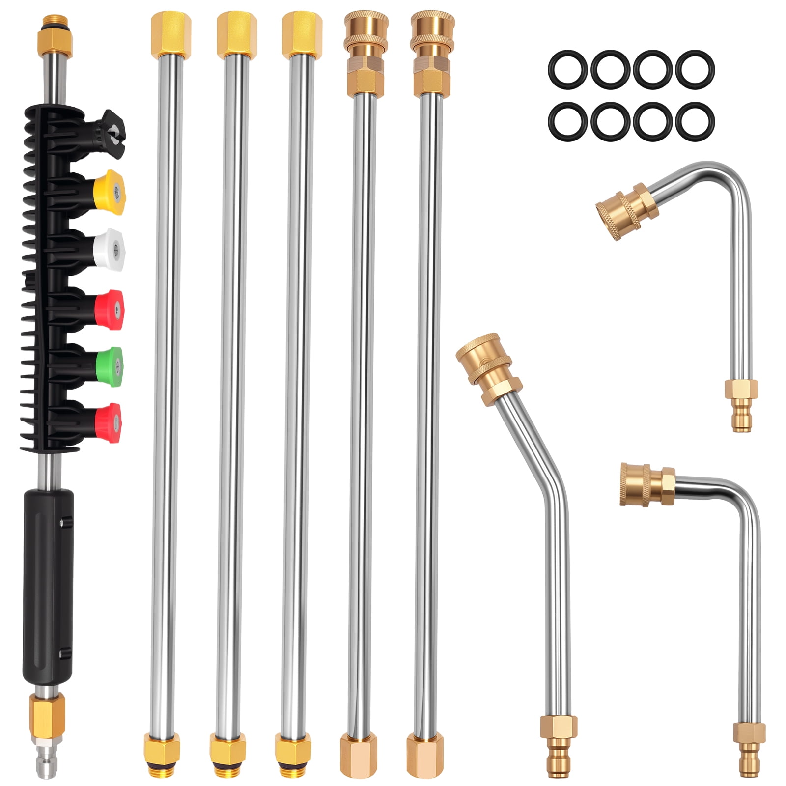 AEVXKHI 9PCS Pressure Washer Extension Wand, Metal High Pressure Washer ...