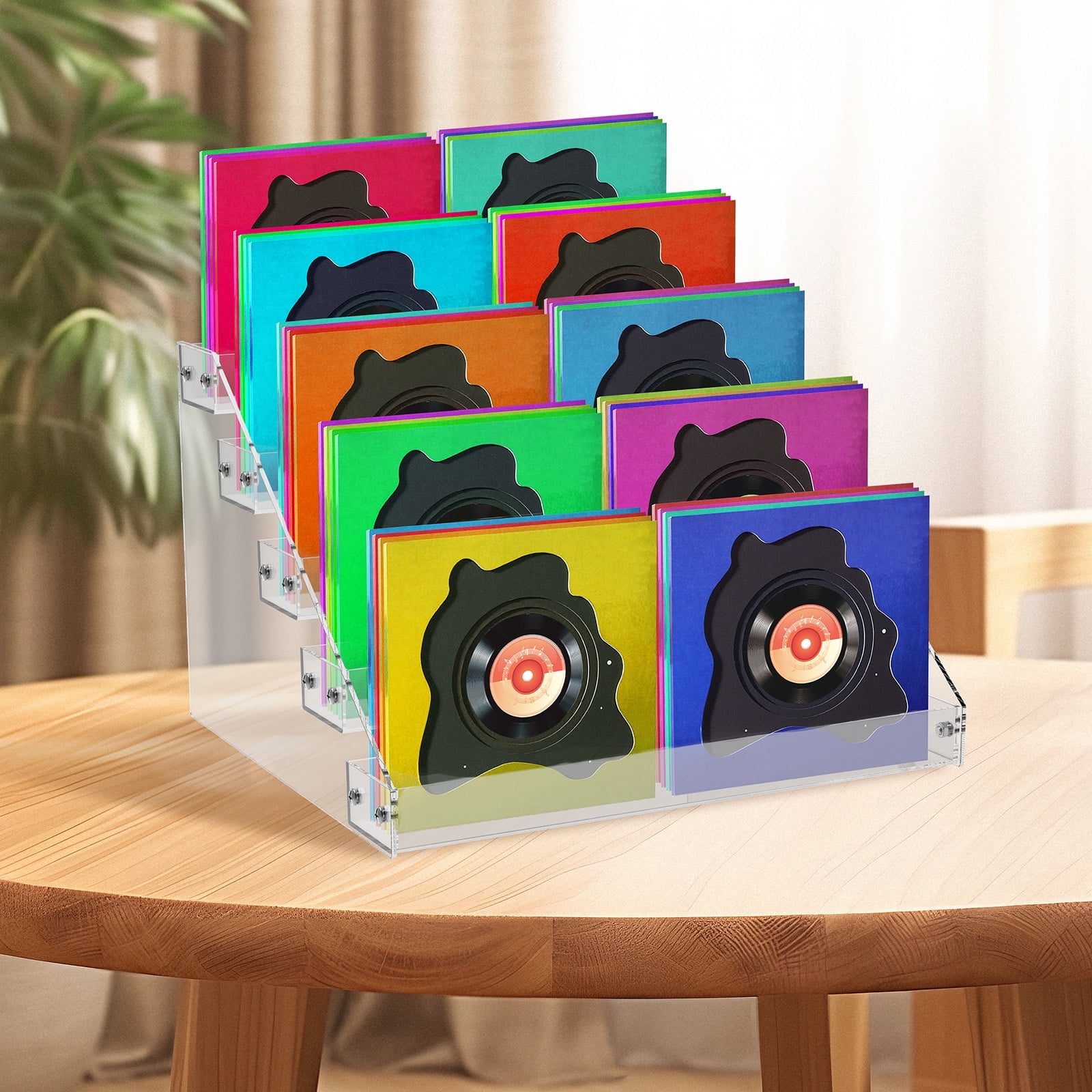 AEVXKHI Acrylic CD Display Stand Transparent Robust Desktop Storage ...