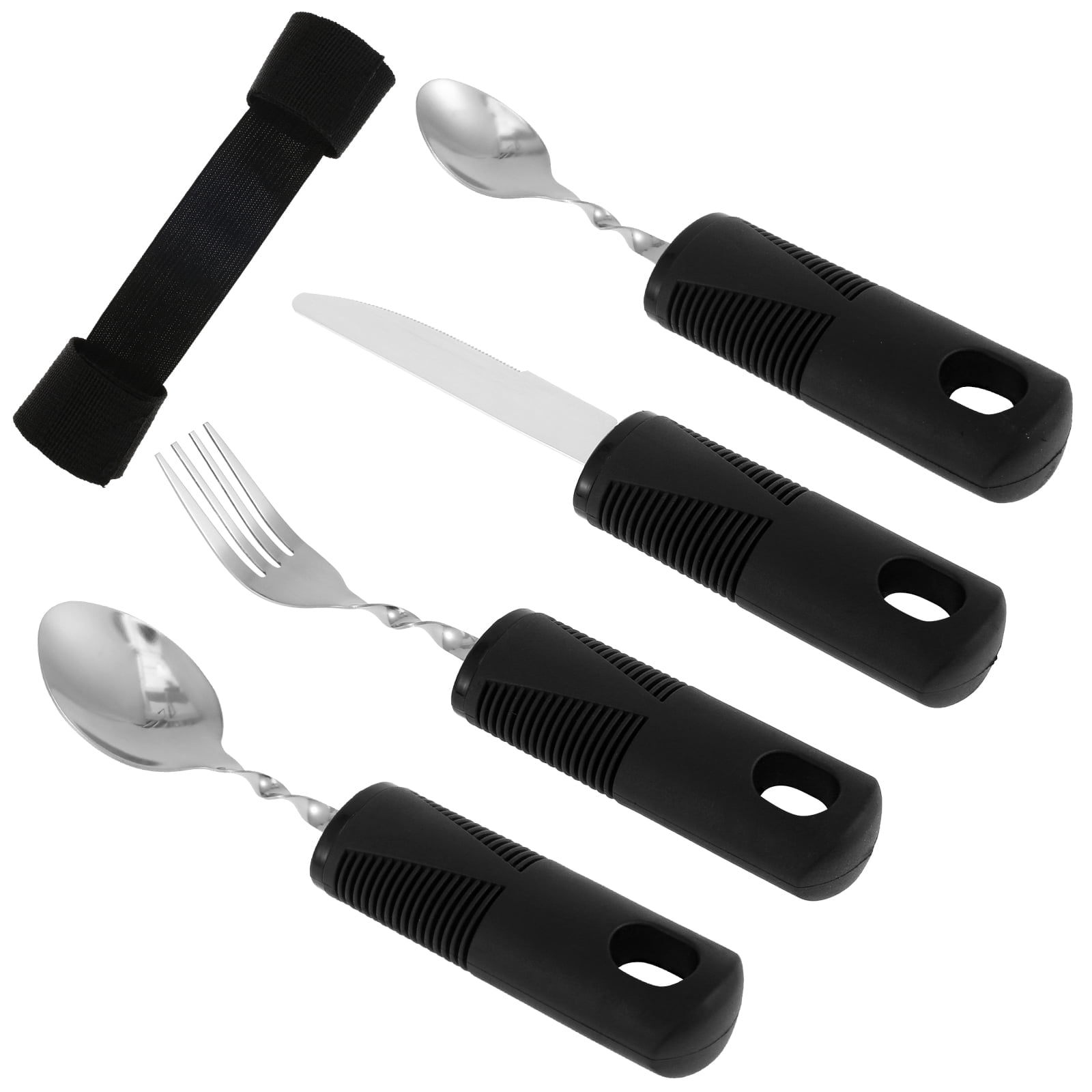 AEVXKHI Adaptive Utensils with Strap, Angle Adjustable Weighted ...