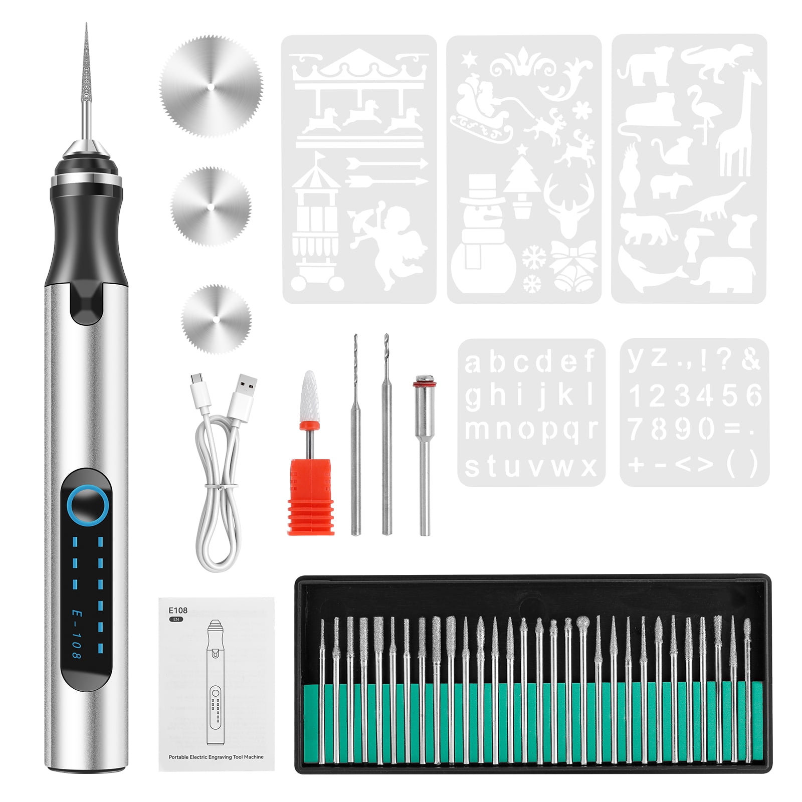 AEVXKHI Adjustable Speed Mini Engraving Tool, Rechargeable Electric ...