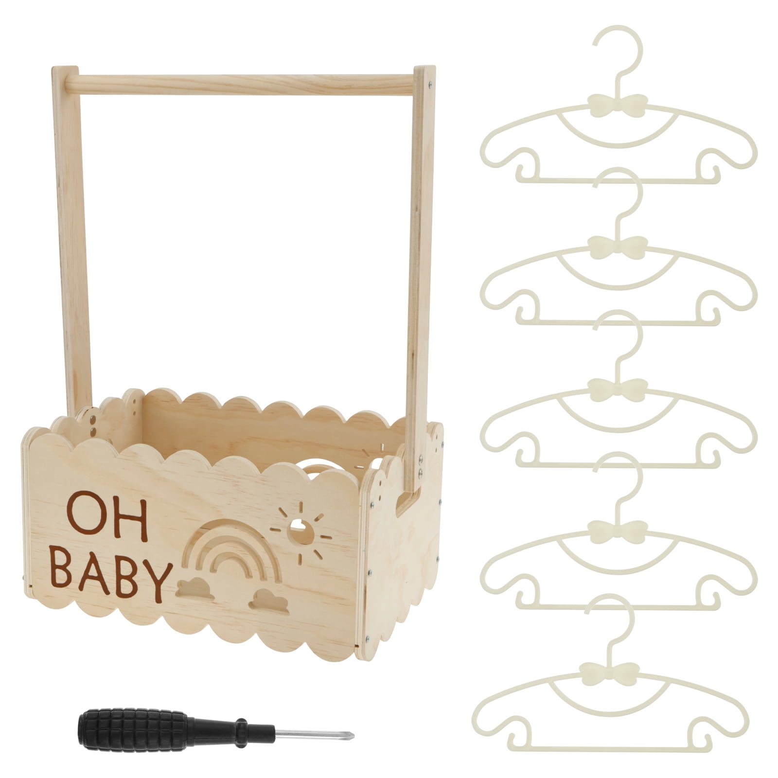 AEVXKHI Baby Crate Basket with Handle, Infant Storage Crate with ...