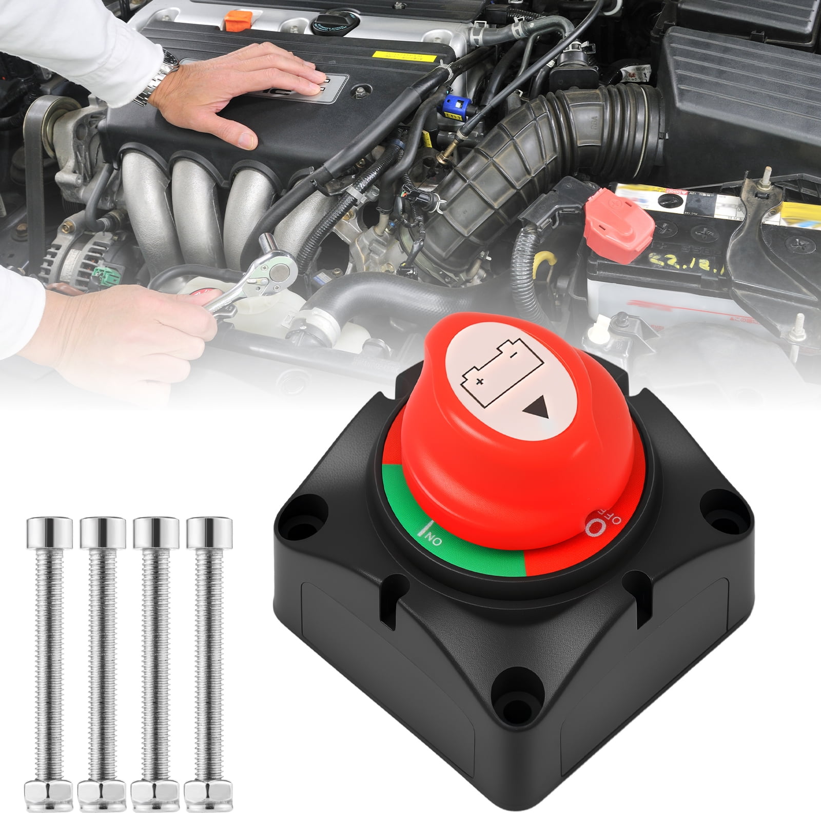 AEVXKHI Battery Disconnect Switch, Safe Battery Cut Off Switch, Reliable Battery Kill Switch ...