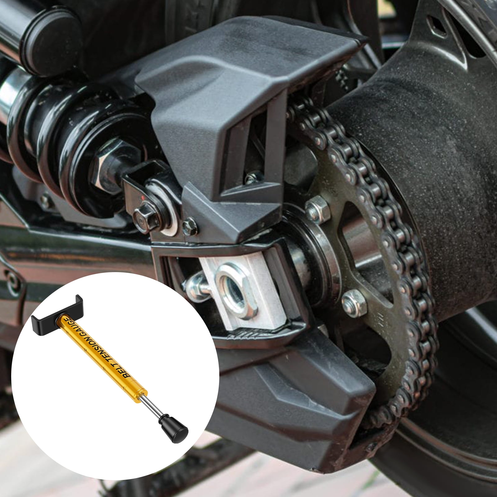 AEVXKHI Belt Tension Gauge, Metal Belt Gauge Tool with U Shaped Holder ...