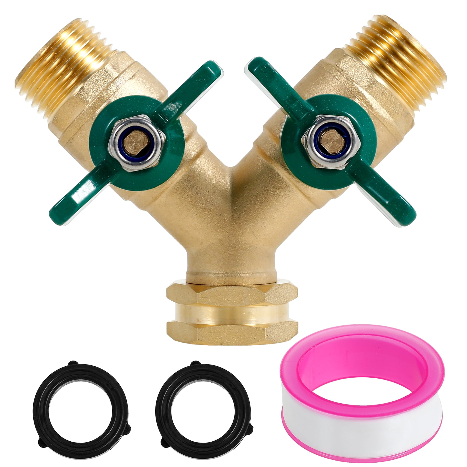 AEVXKHI Brass Garden Hose Splitter, Full Flow for Outdoor Irrigation ...