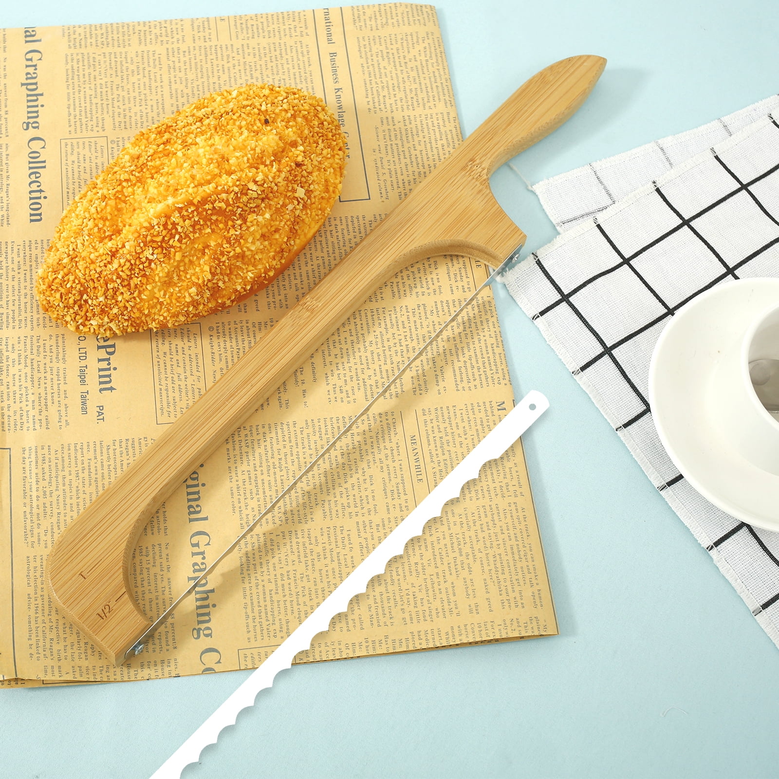 AEVXKHI Bread Bow Cutter, Stainless Steel Sourdough Bread Slicer with ...