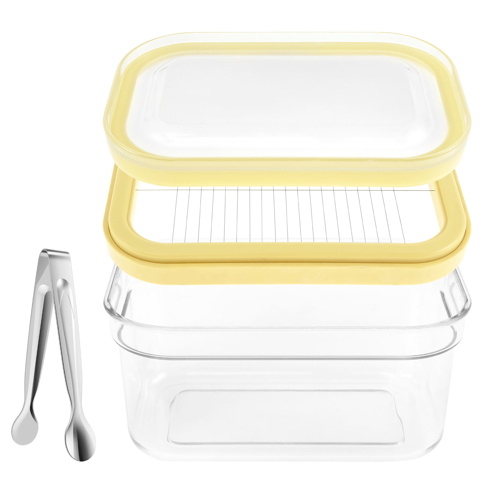 AEVXKHI Butter Container Slicer, Rectangular Butter Dish Slicer with ...