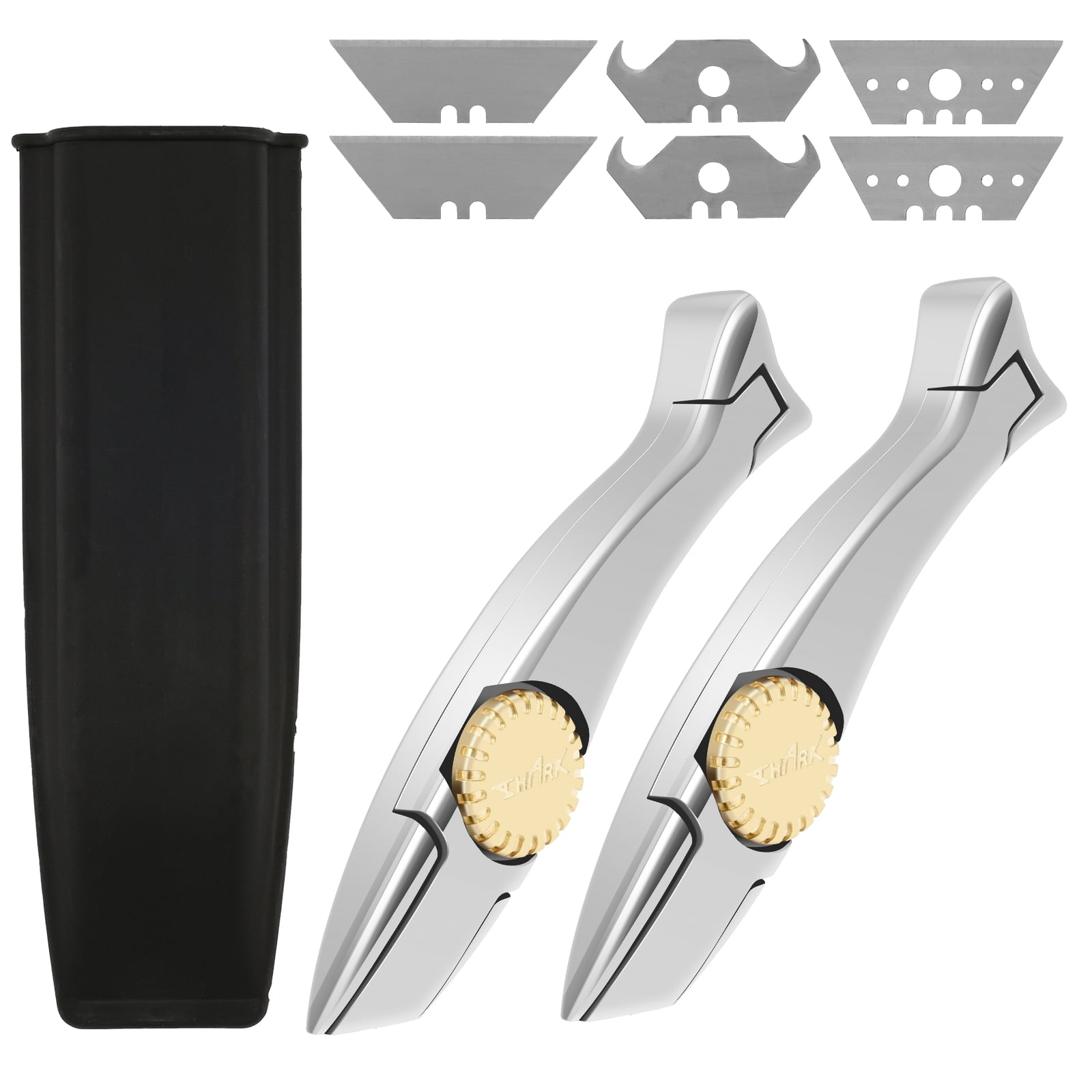 AEVXKHI Carpet Knife, Aluminium Roofing Knife with Solid Brass Knob ...