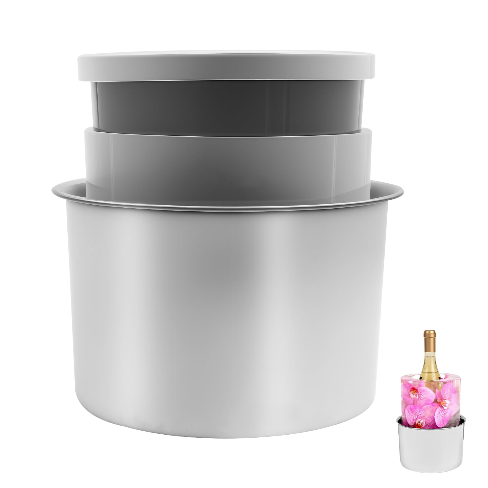 AEVXKHI Champagne Ice Mold Bucket, DIY Flower Ice Bucket Mold, Ice Mold ...