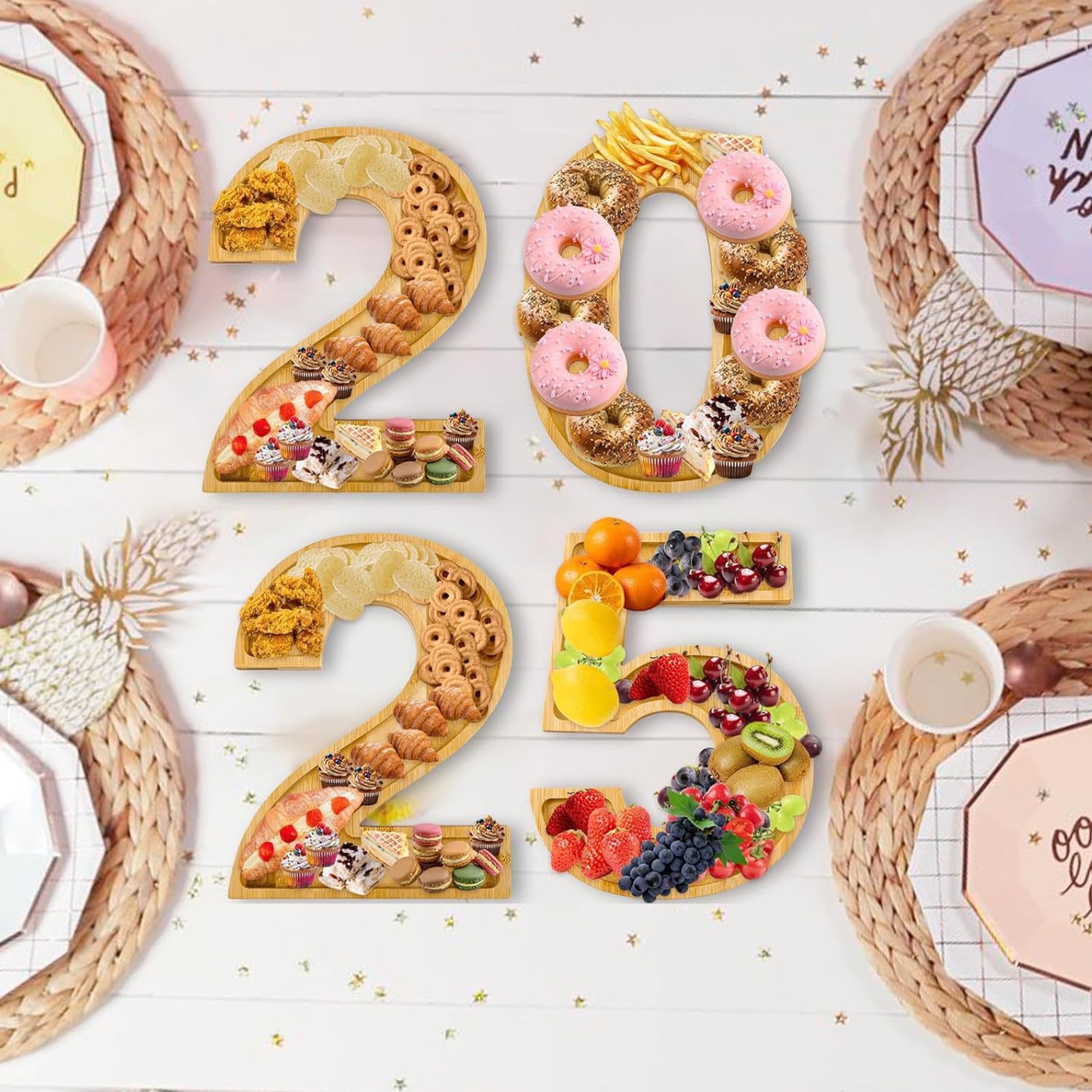 AEVXKHI Charcuterie Boards Fillable Number Boxes, Wood Charcuterie ...