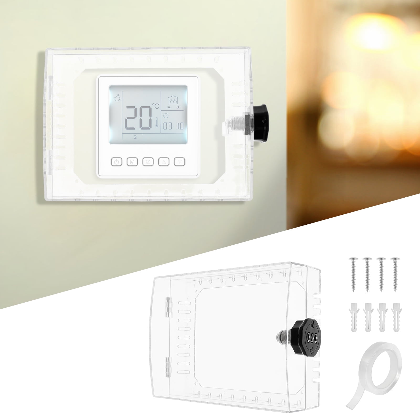 AEVXKHI Clear Thermostat Cover with Lock, Universal Thermostat Guard ...