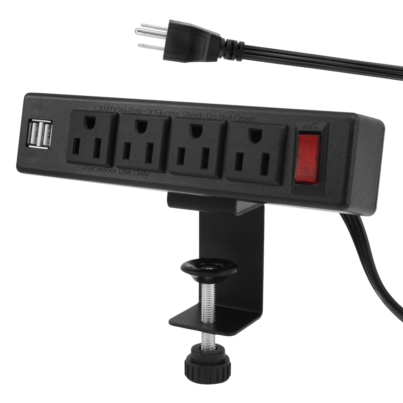 AEVXKHI Desktop Edge Mount Surge Protector, Space Saving Desk Clamp ...