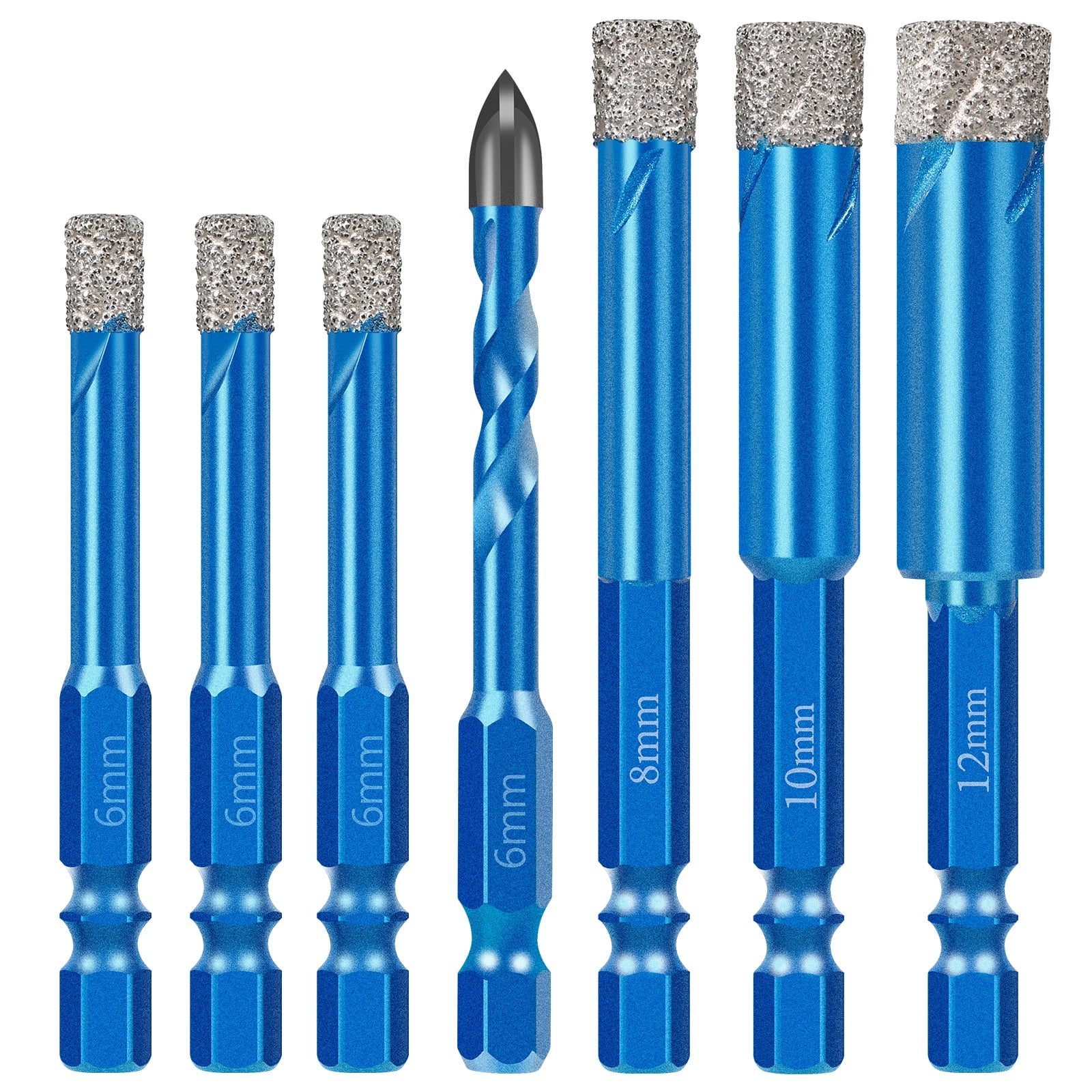 AEVXKHI Diamond Drill Bits Set, Efficient Tile Hole Saw Kit, Portable ...