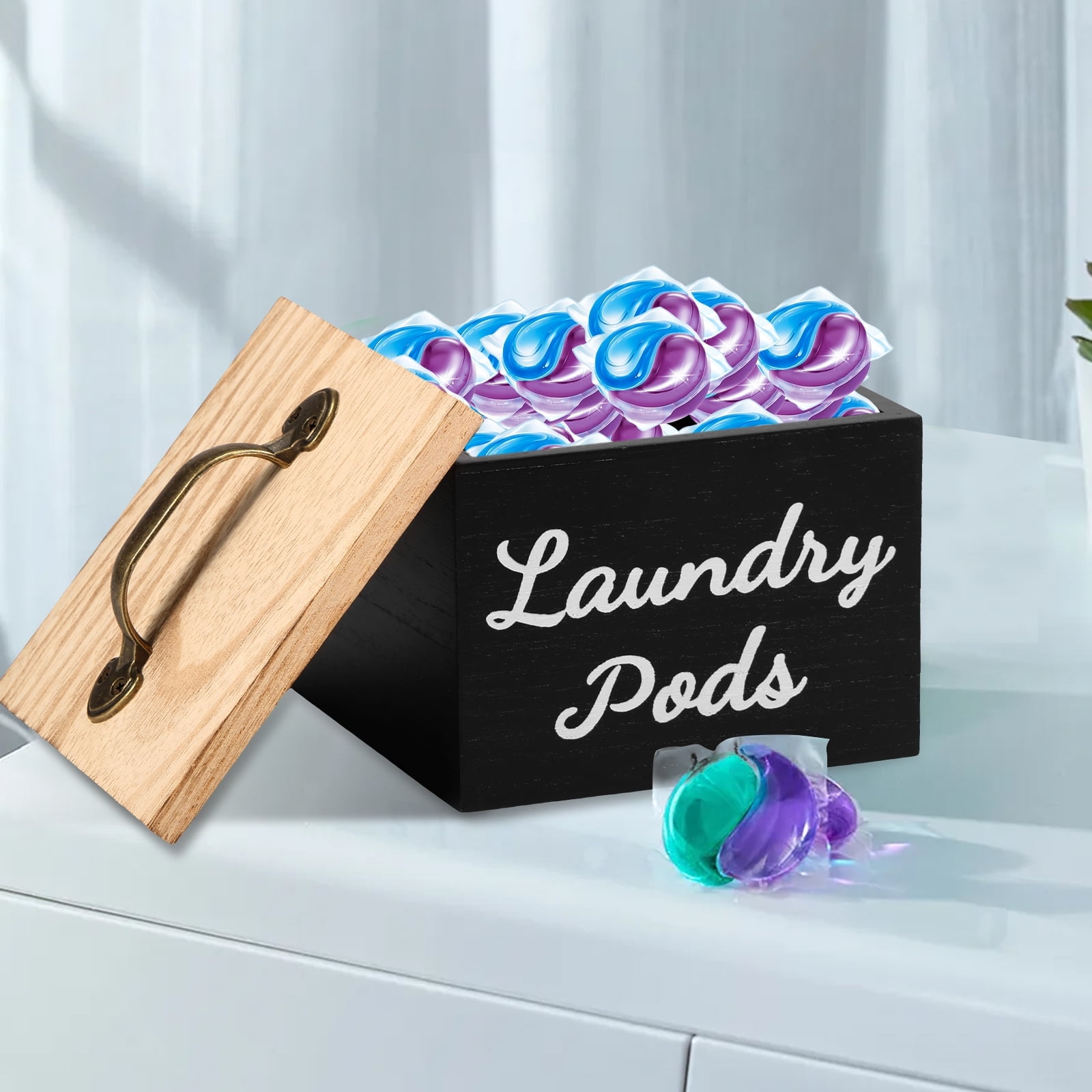 AEVXKHI Dishwasher Pod Holder Container with Lid, Laundry Dryer Sheet ...