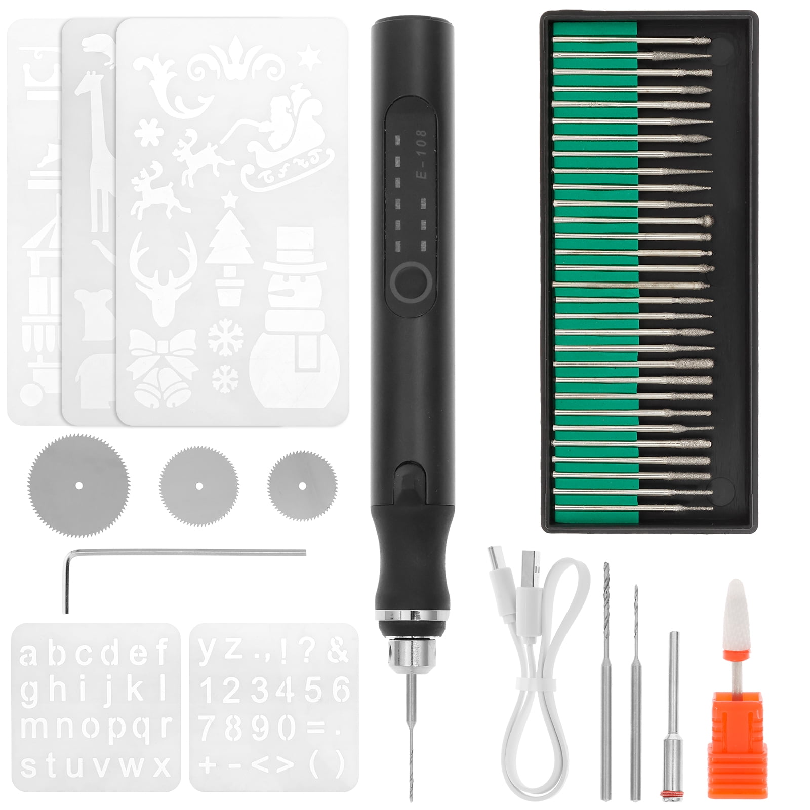 AEVXKHI Electric Engraving Pen, 300MA Cordless Small Carving Pen ...