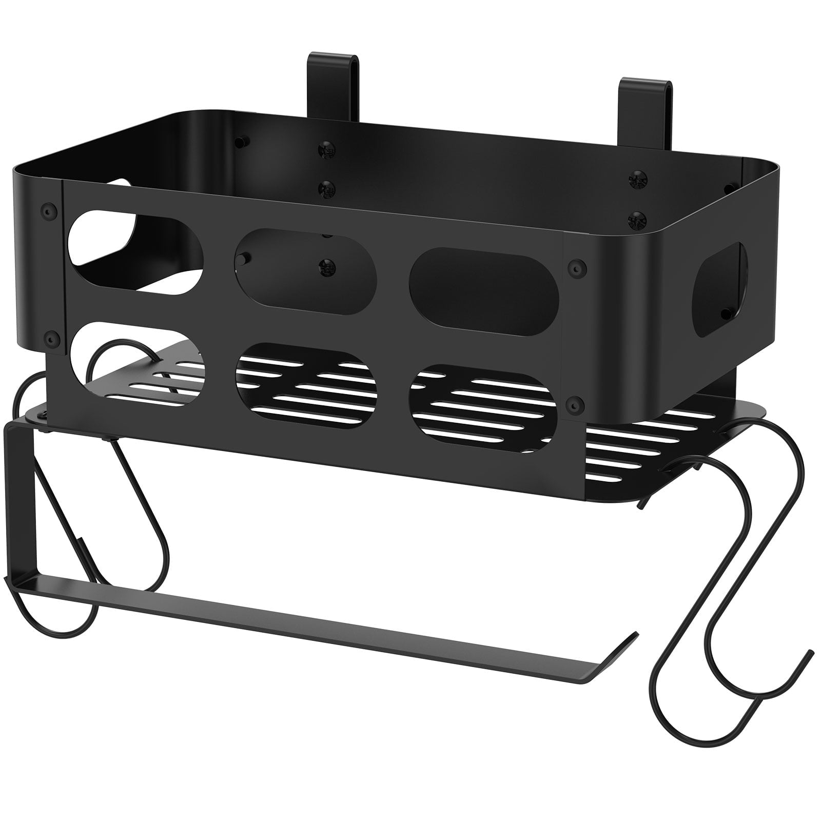 AEVXKHI Grill Accessories Storage Shelf, Iron Grill Storage Bin, Built ...