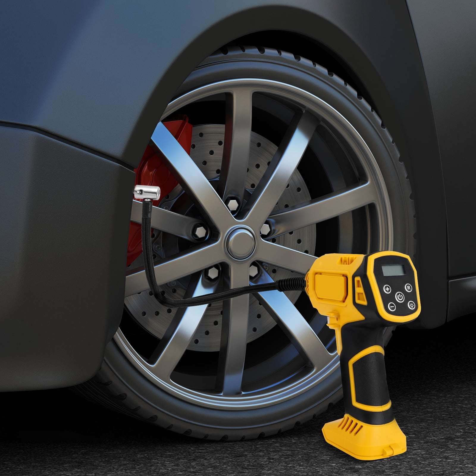 AEVXKHI Handheld Air Pump, 160 PSI Portable Air Compressor Cordless ...