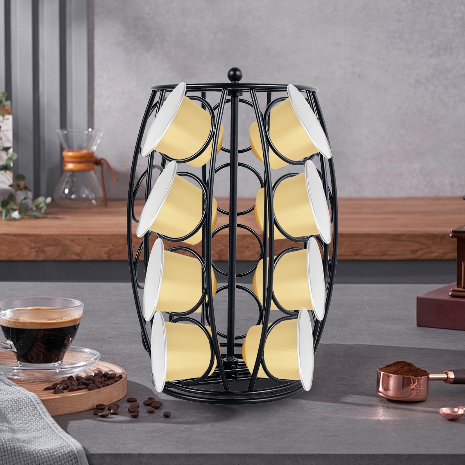 AEVXKHI K Cup Carousel Holder, Coffee Pod Holder, 20 K Cup Organizer ...