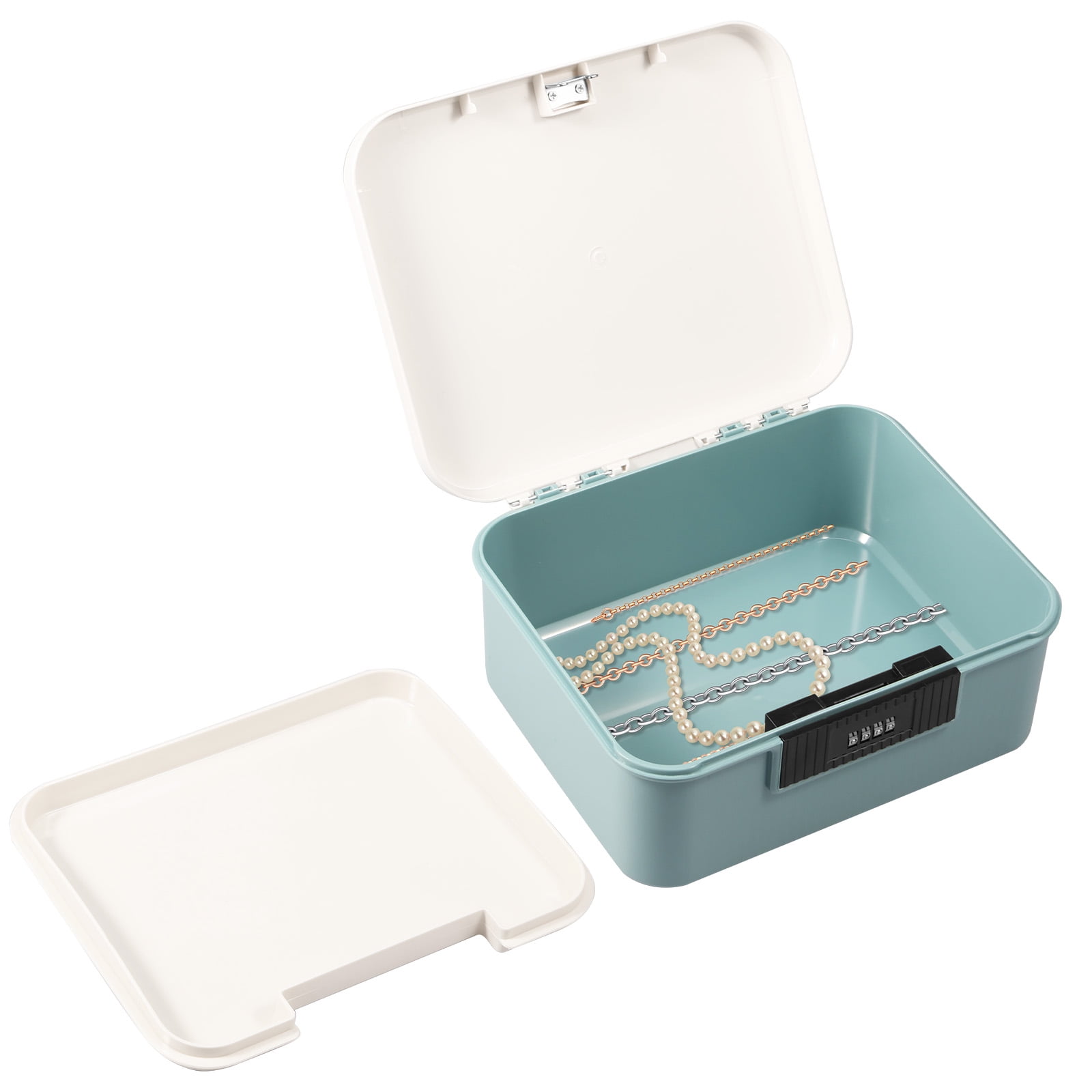 AEVXKHI Large Capacity Lockable Organizer Box, Stackable Lockable ...