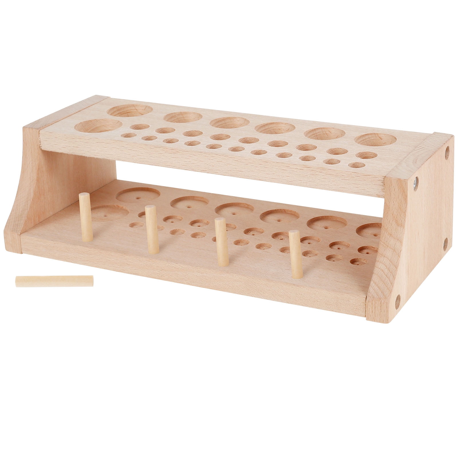 AEVXKHI Leather Tool Holder, Wood Leather Craft Tool Holder, 27 Holes ...