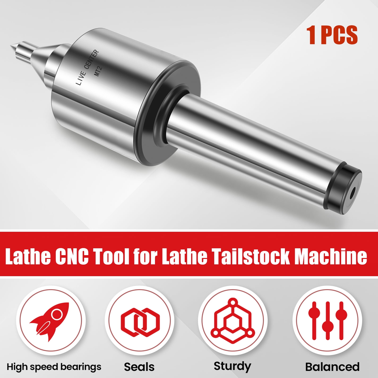 AEVXKHI Live Center High Speed Steel MT2 Live Revolving Center, High ...