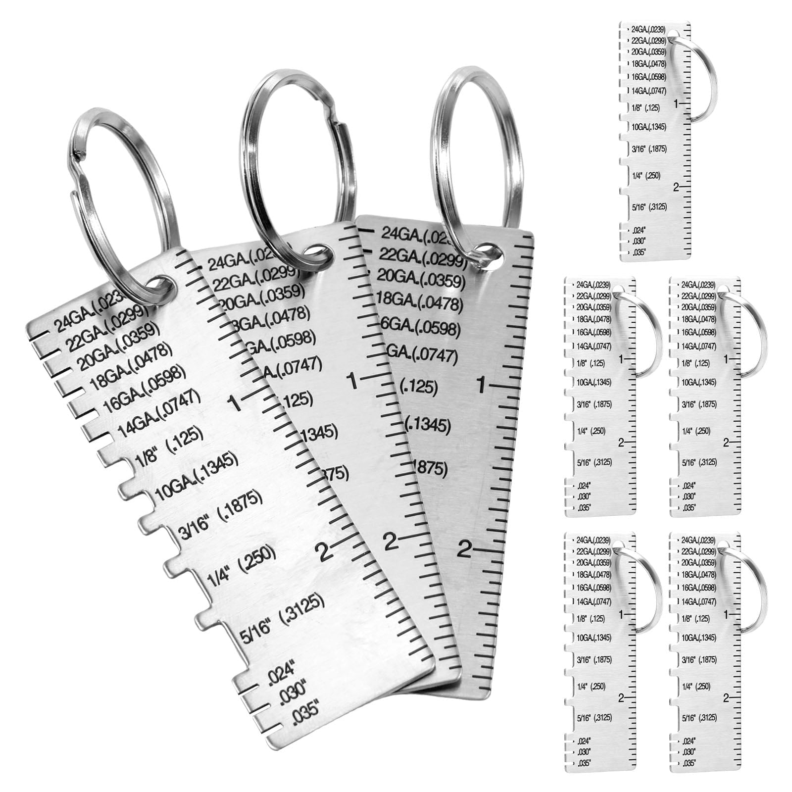 AEVXKHI Metal Sheet Thickness Gauge, Metal Gauge Tool, Stainless Steel ...