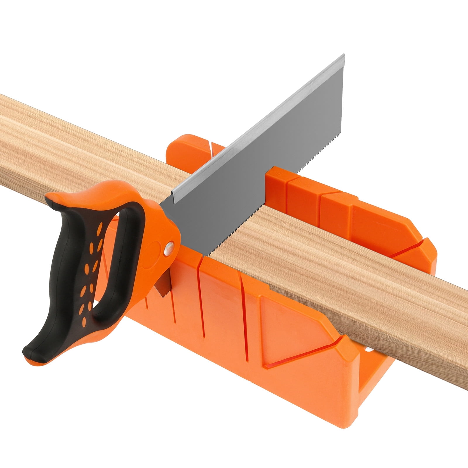 AEVXKHI Mitre Box with Saw for Woodworking Cuts at 22.5° 45° and 90 ...